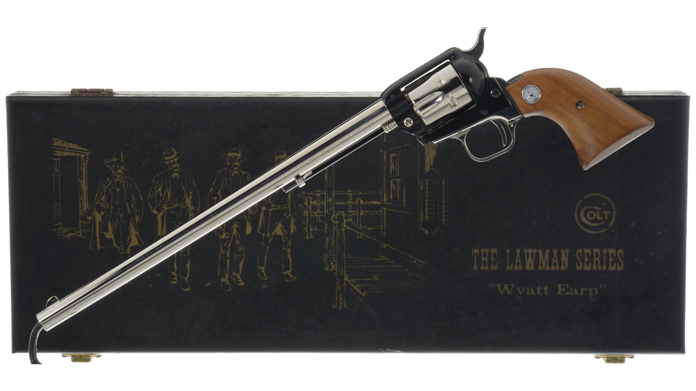 Colt Single Action Frontier Scout Wyatt Earp Revolver With Case Rock