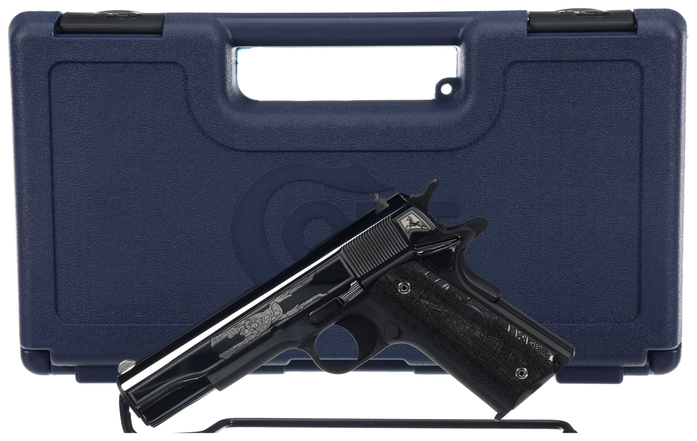 Colt/Talo Aztec Silver Edition Government Model 38 Super Pistol | Rock ...