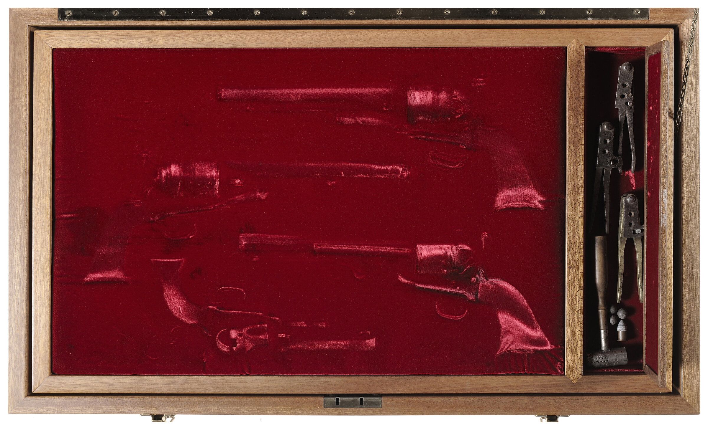 Two Tiered Wooden Gun Case with Accessories | Rock Island Auction