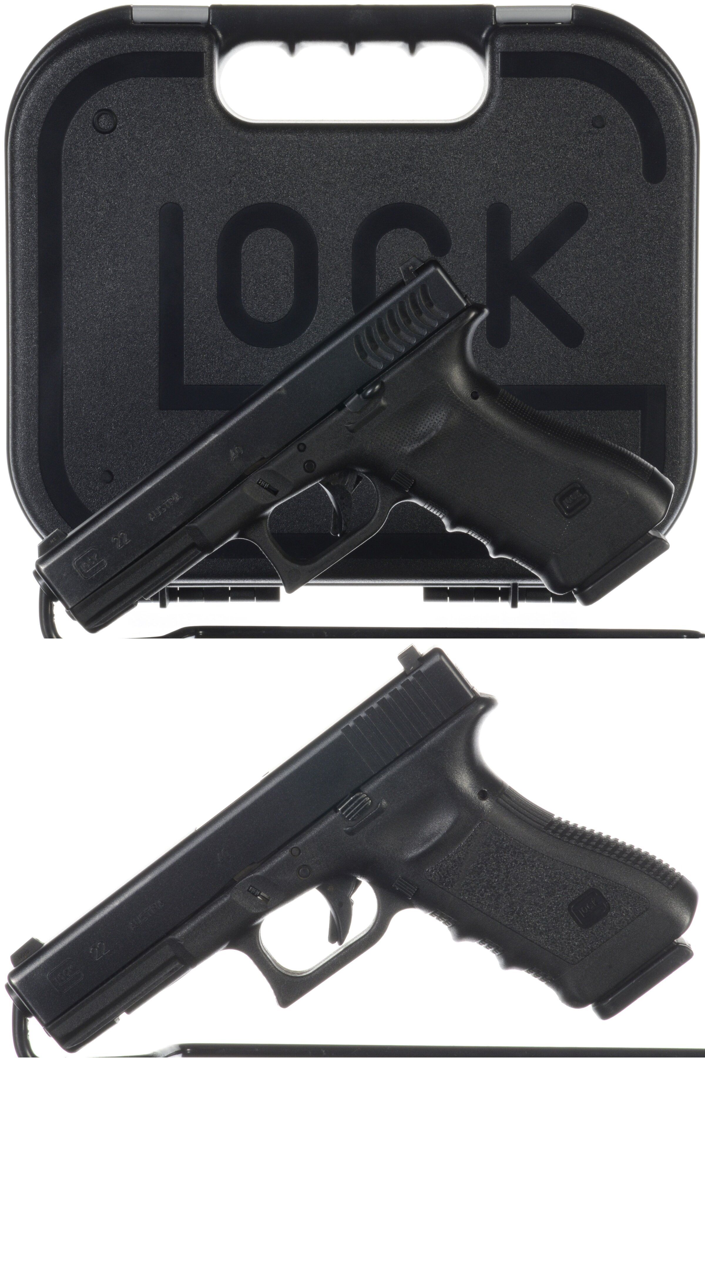 Two Glock Model 22 Gen 3 Semi-Automatic Pistols | Rock Island Auction