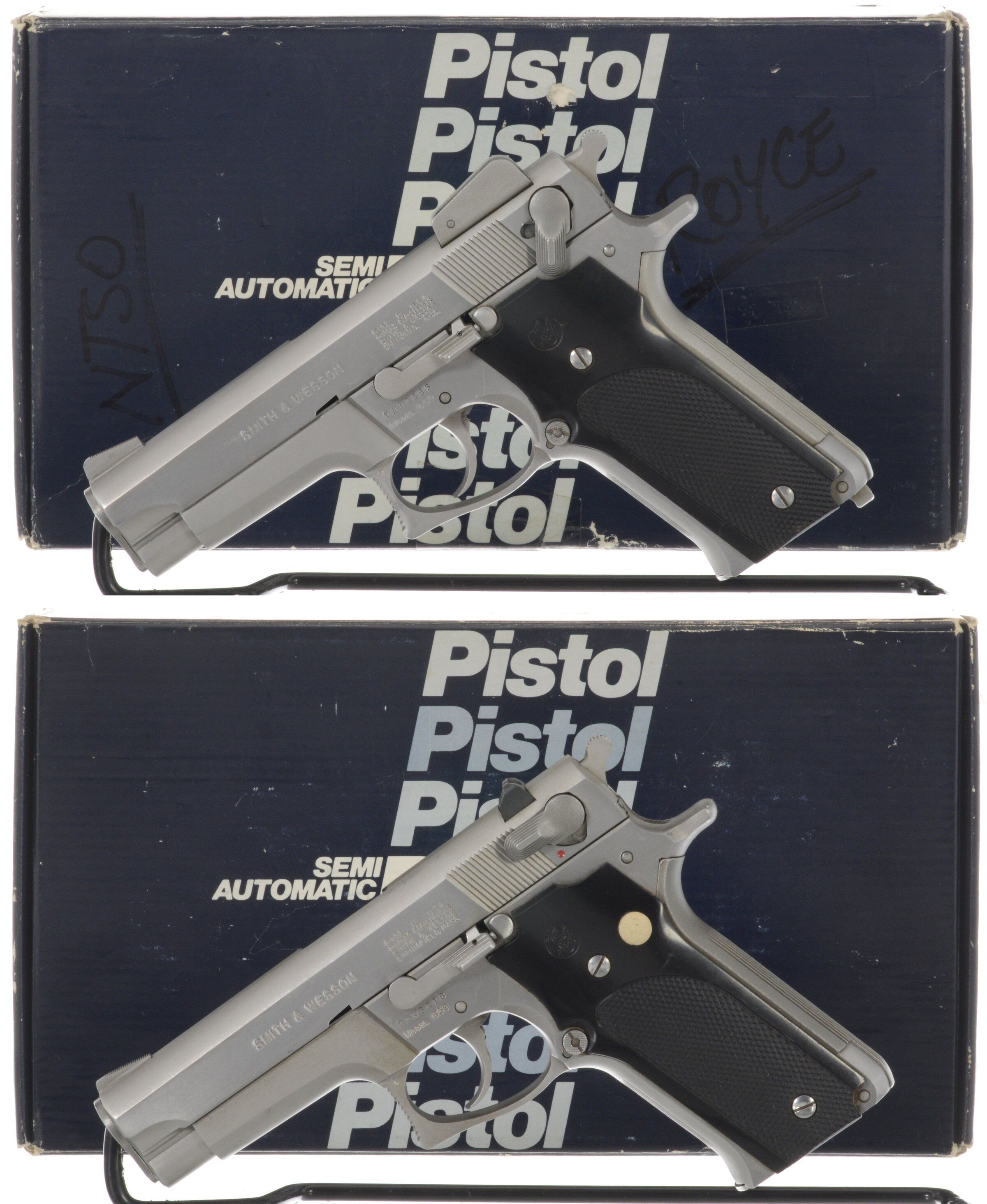 Two Smith & Wesson Model 659 Semi-Automatic Pistols with Boxes | Rock ...
