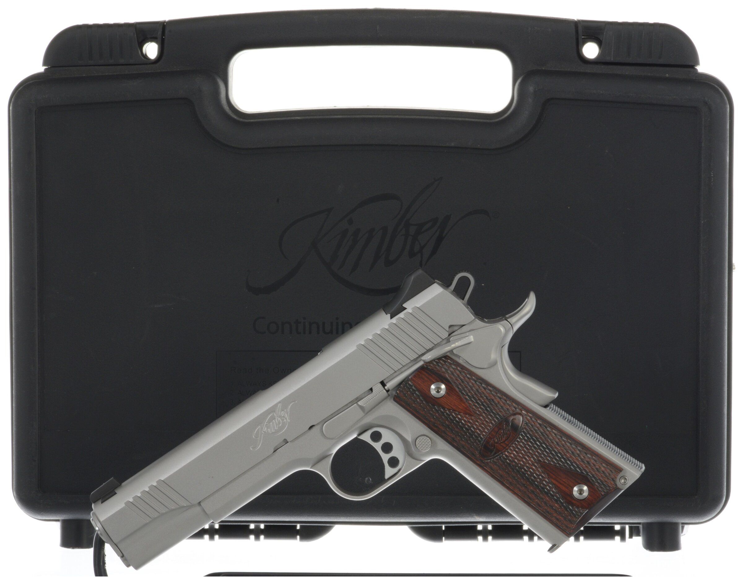 Kimber Stainless Ii Semi Automatic Pistol With Case Rock Island Auction