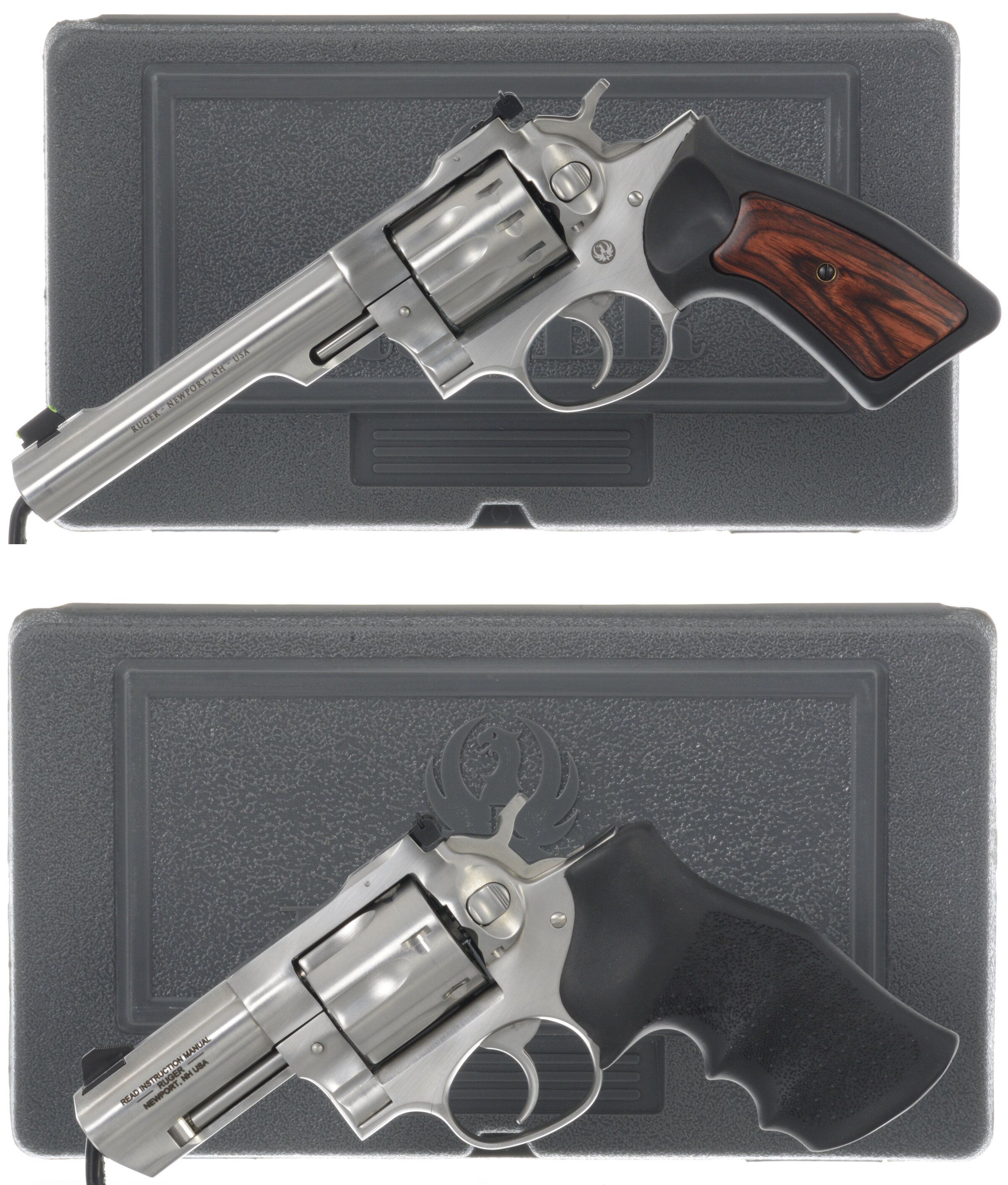 Two Ruger GP100 Double Action Revolvers with Cases | Rock Island Auction