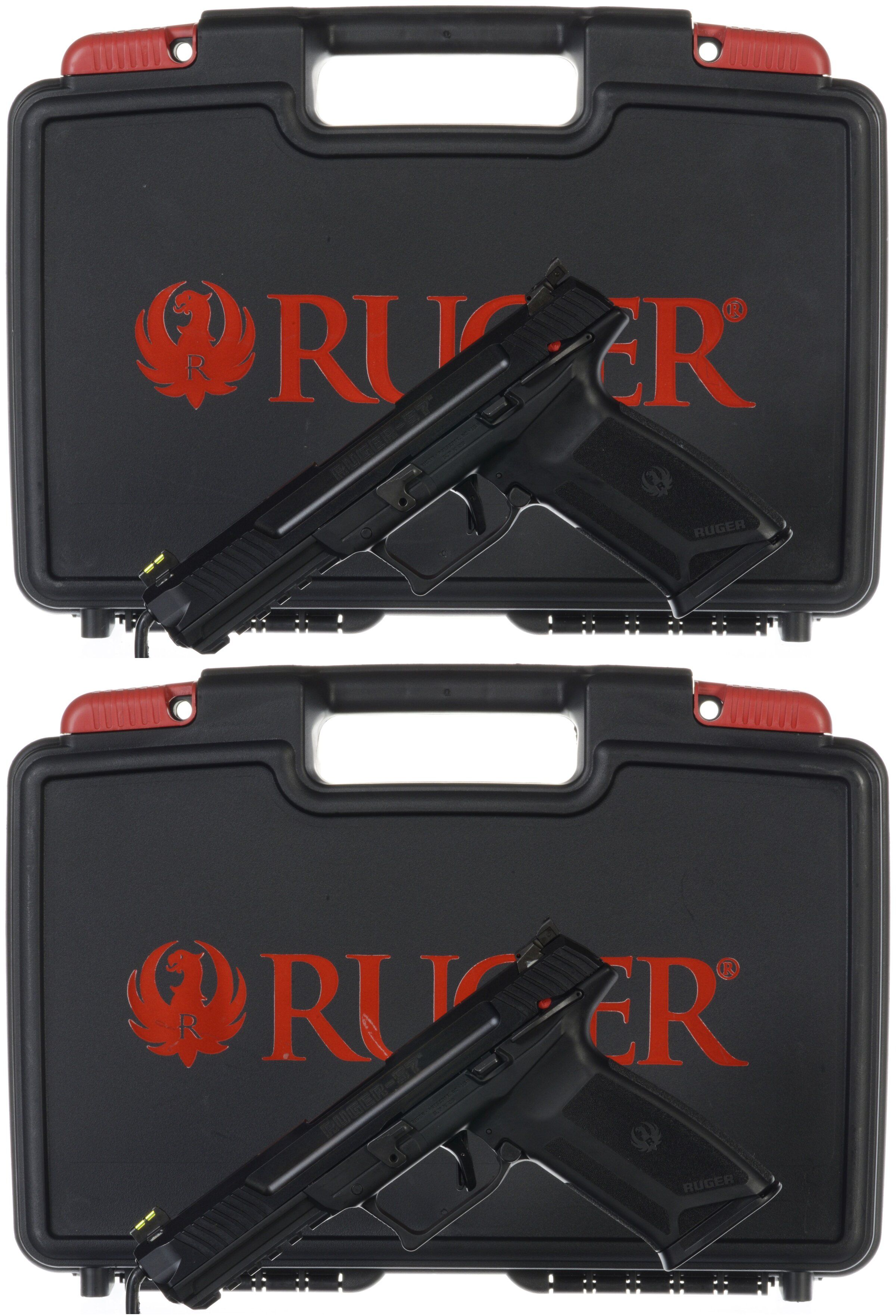 Two Ruger Model 57 Semi-Automatic Pistols with Cases | Rock Island Auction