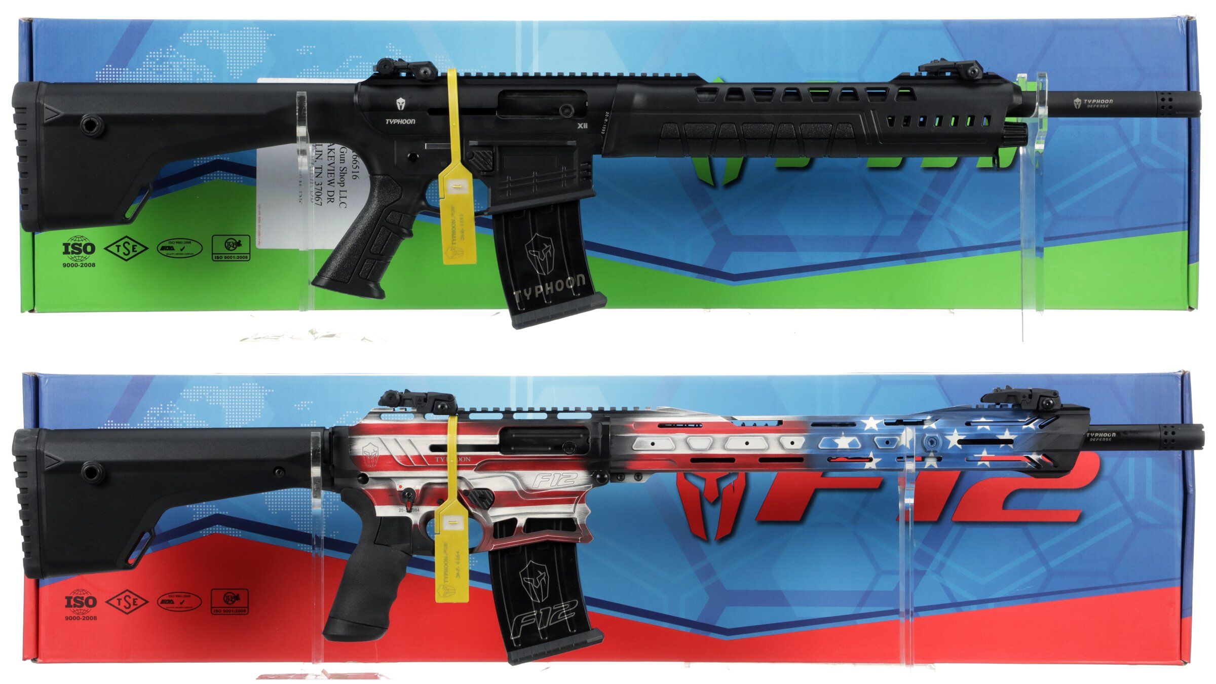 Two Typhoon Defense Semi-Automatic Shotguns with Boxes | Rock Island ...