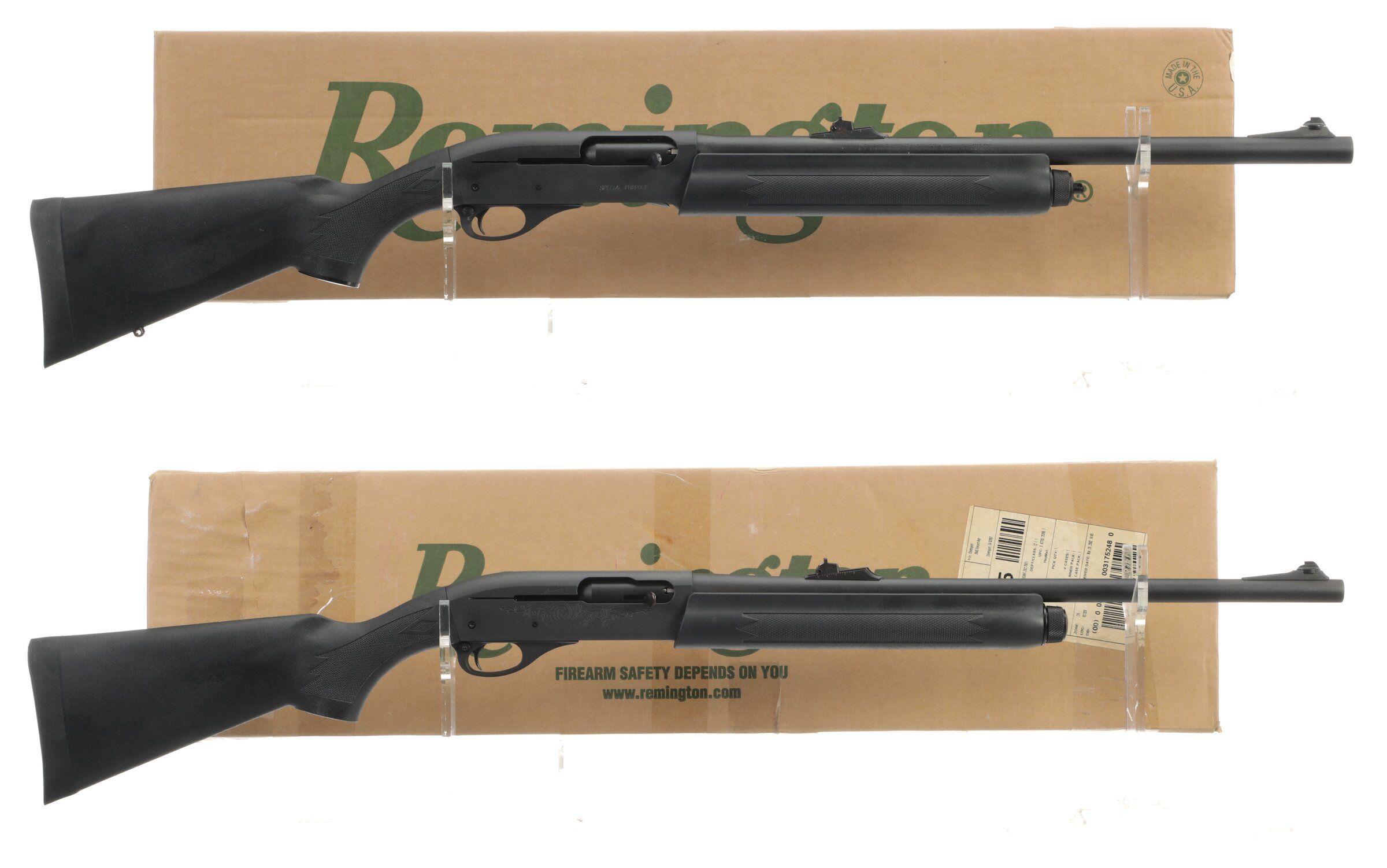 Two Remington Semi-Automatic Shotguns with Boxes | Rock Island Auction