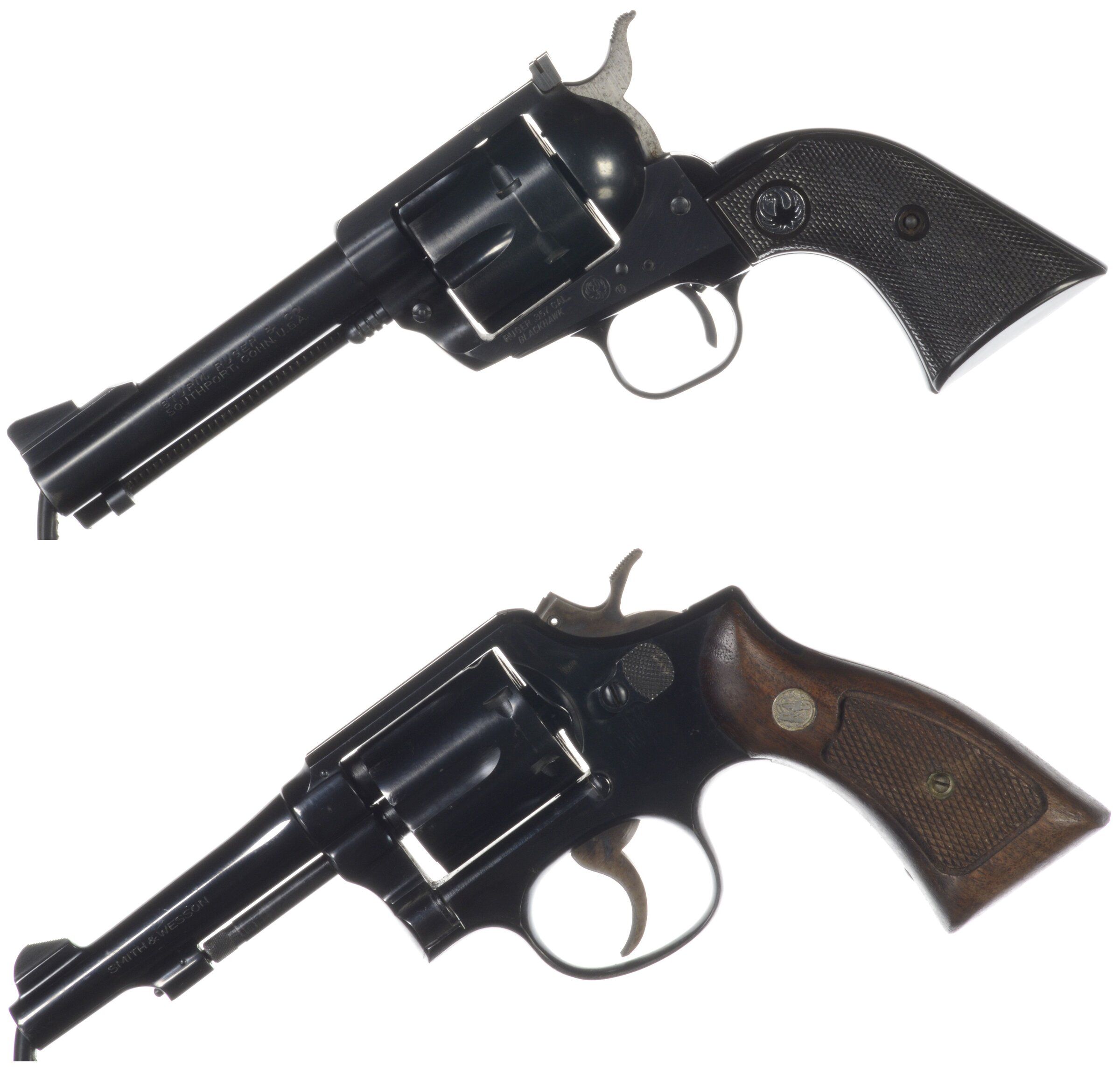 Two Revolvers with Holsters | Rock Island Auction