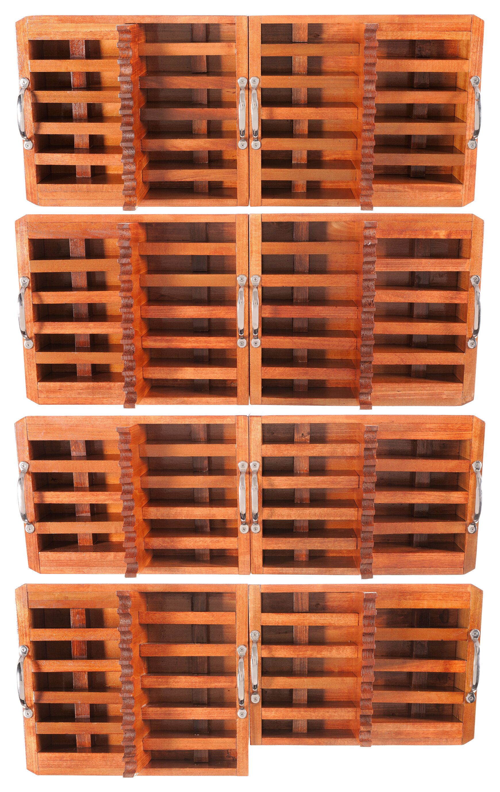 Eight Wooden Pistol Racks | Rock Island Auction