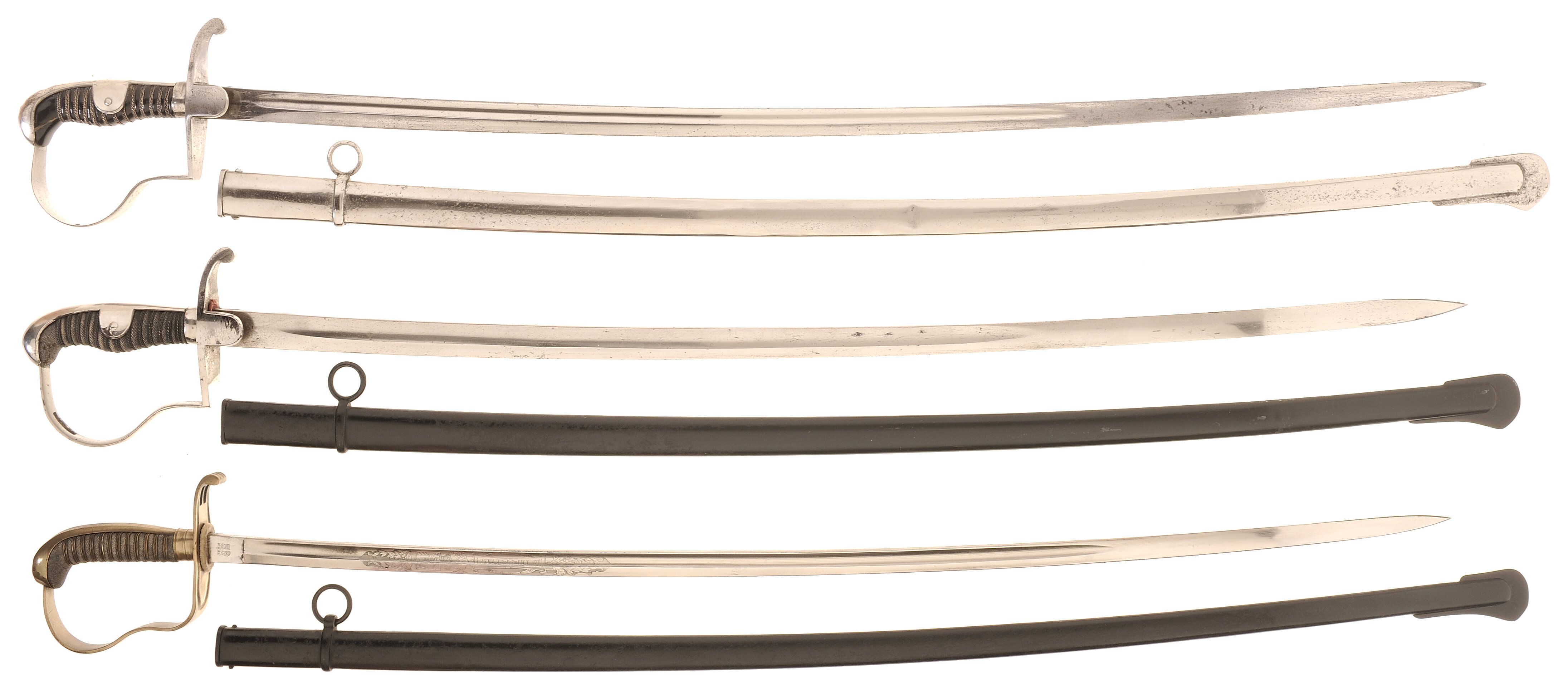 Three German Swords with Scabbards | Rock Island Auction