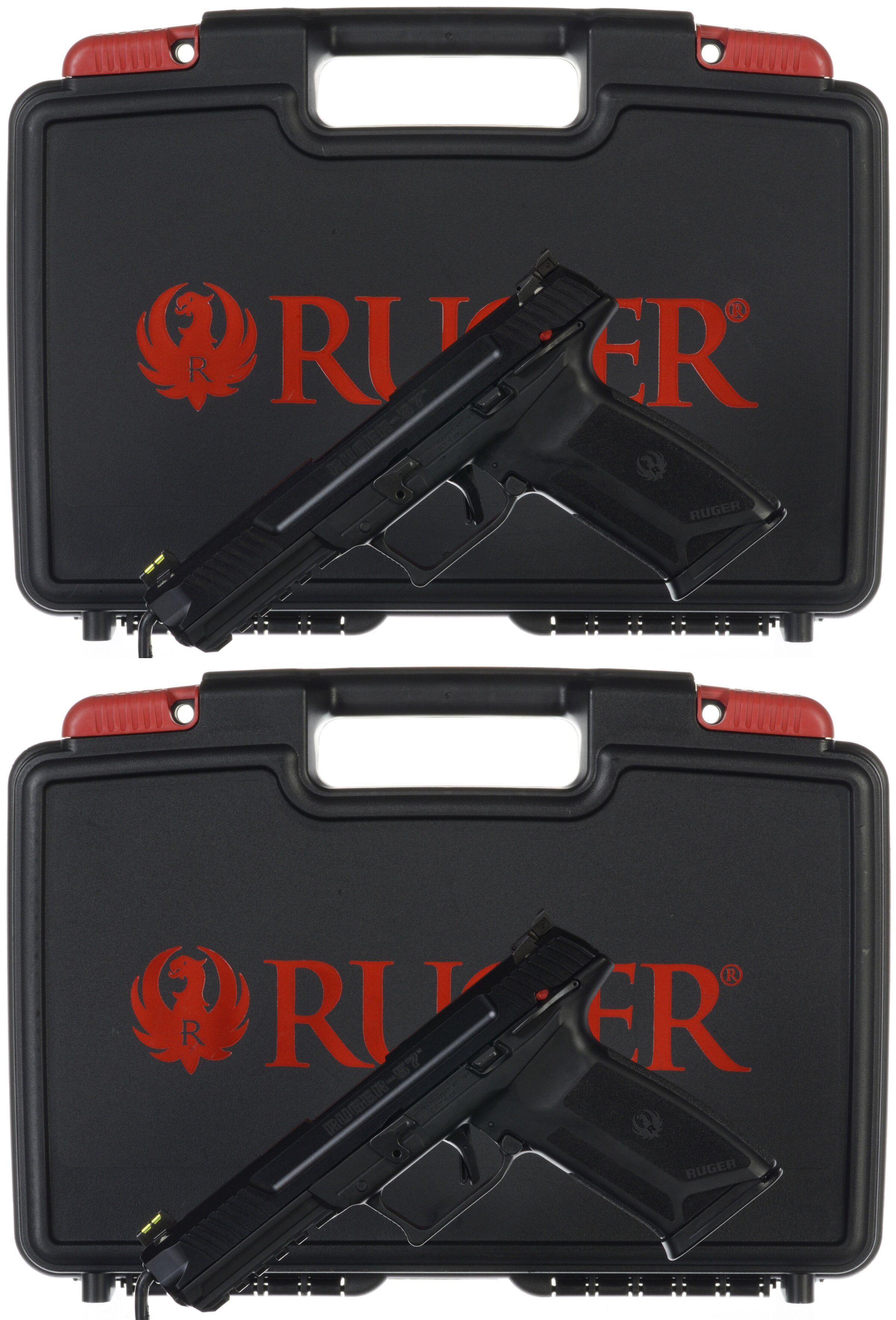 Two Ruger Model 57 Semi-Automatic Pistols with Cases | Rock Island Auction