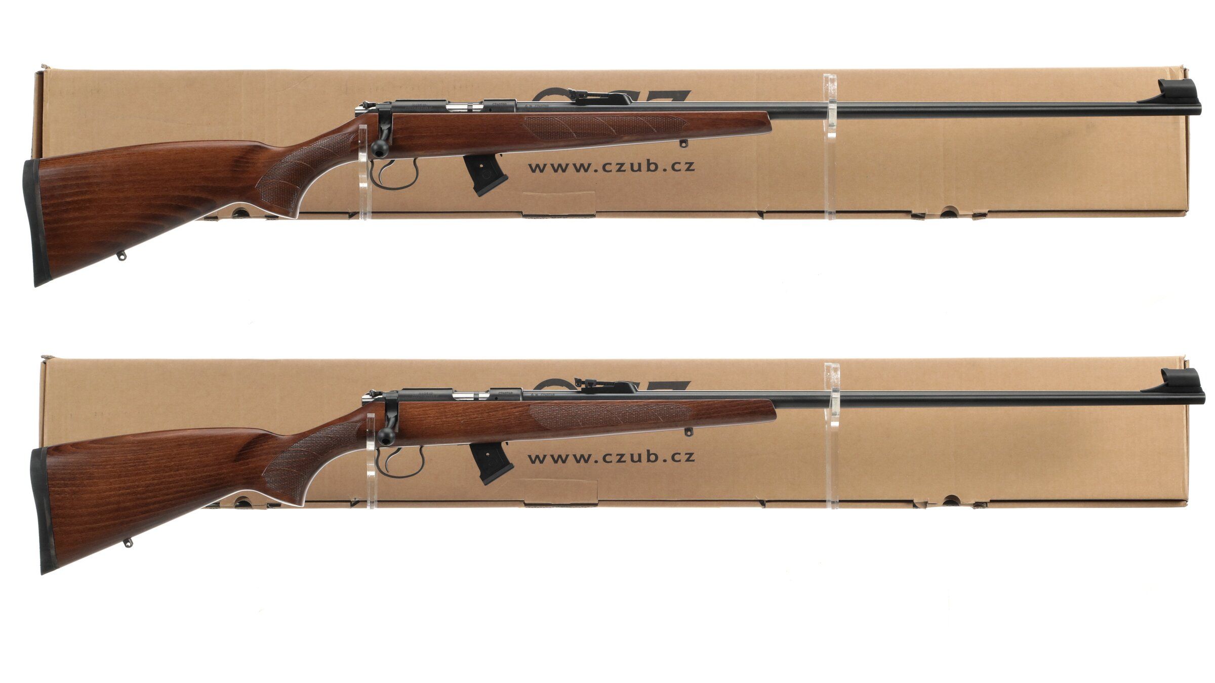Two CZ Model 455 Ultra Lux Bolt Action Rifles with Boxes | Rock Island ...