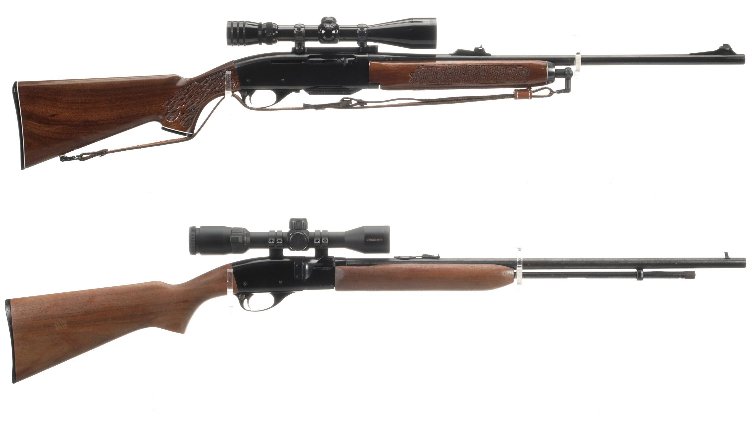 Two Remington Semi-Automatic Rifles with Scopes | Rock Island Auction