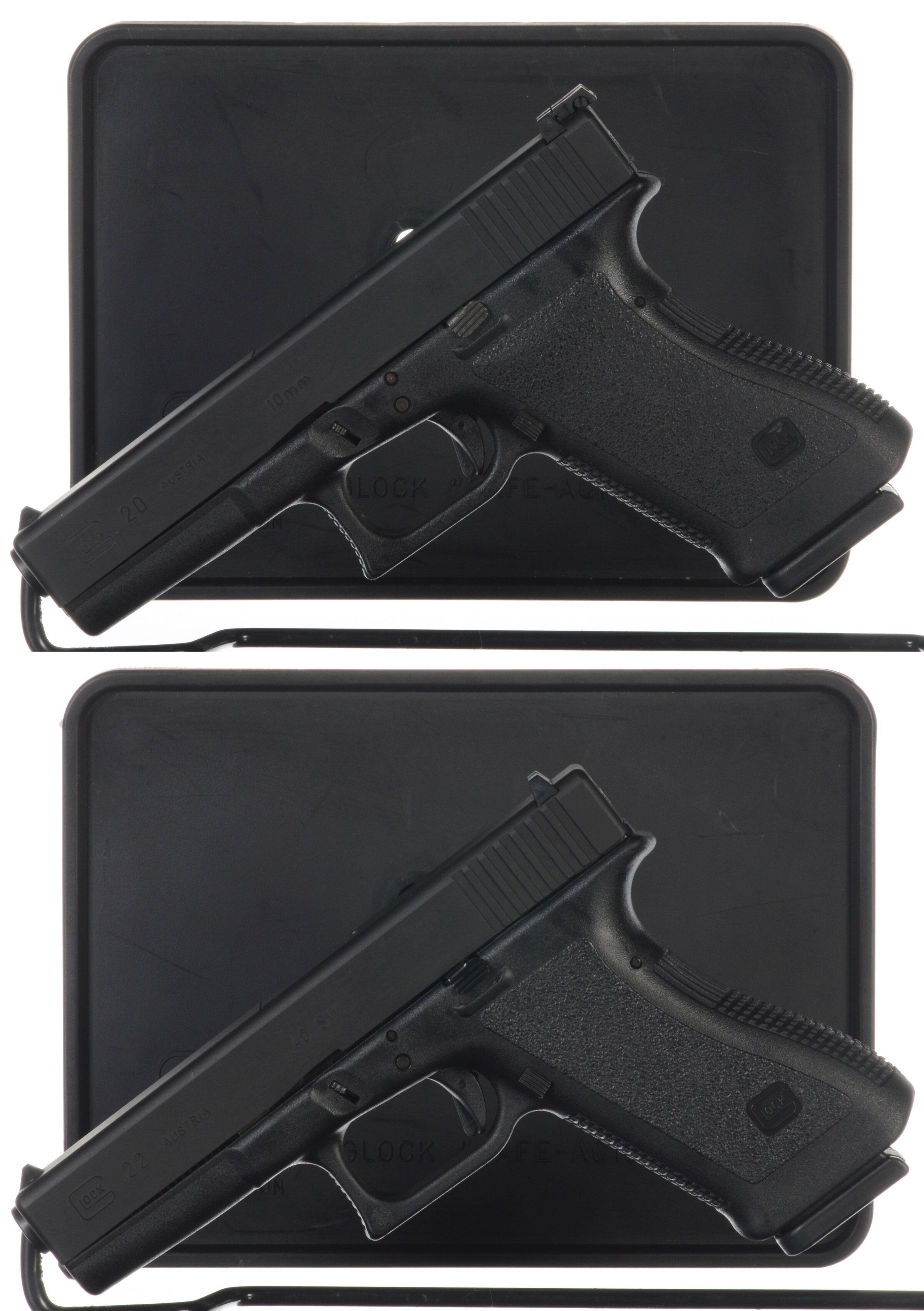 Two Glock Semi-Automatic Pistols with Cases | Rock Island Auction