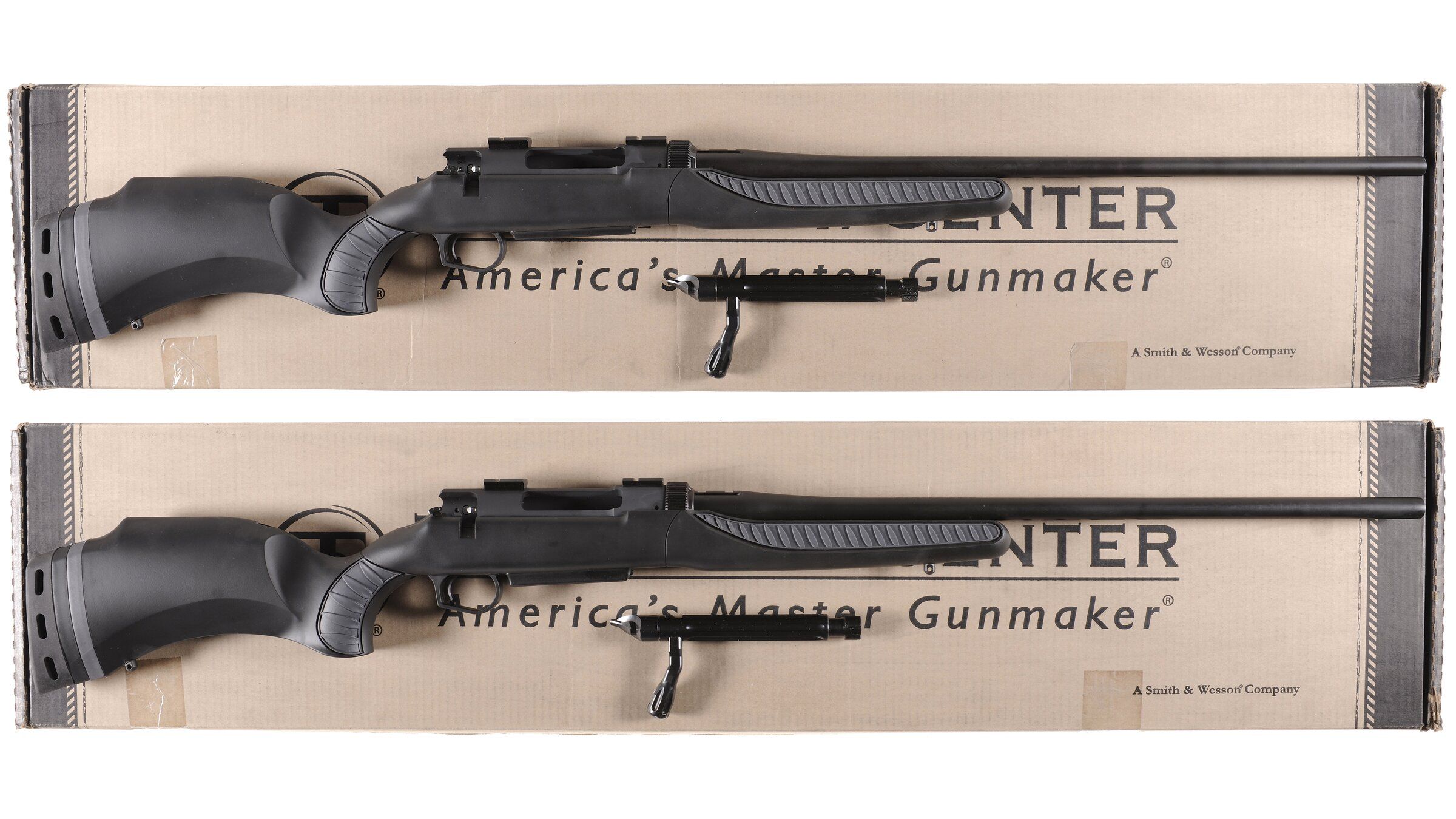 Two Thompson Center Arms Dimension Bolt Action Rifles with Boxes | Rock ...