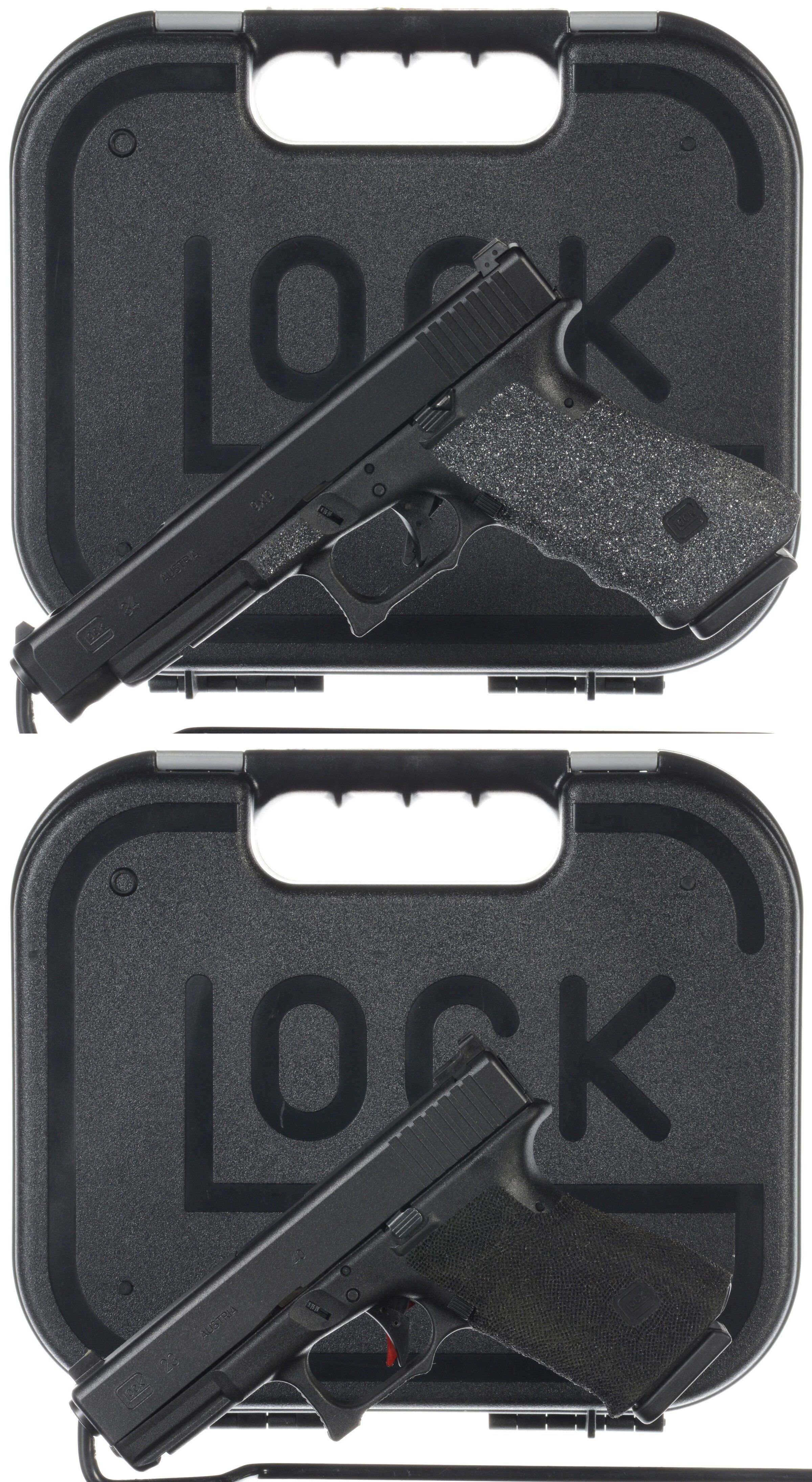 Two Glock Semi-Automatic Pistols with Cases | Rock Island Auction