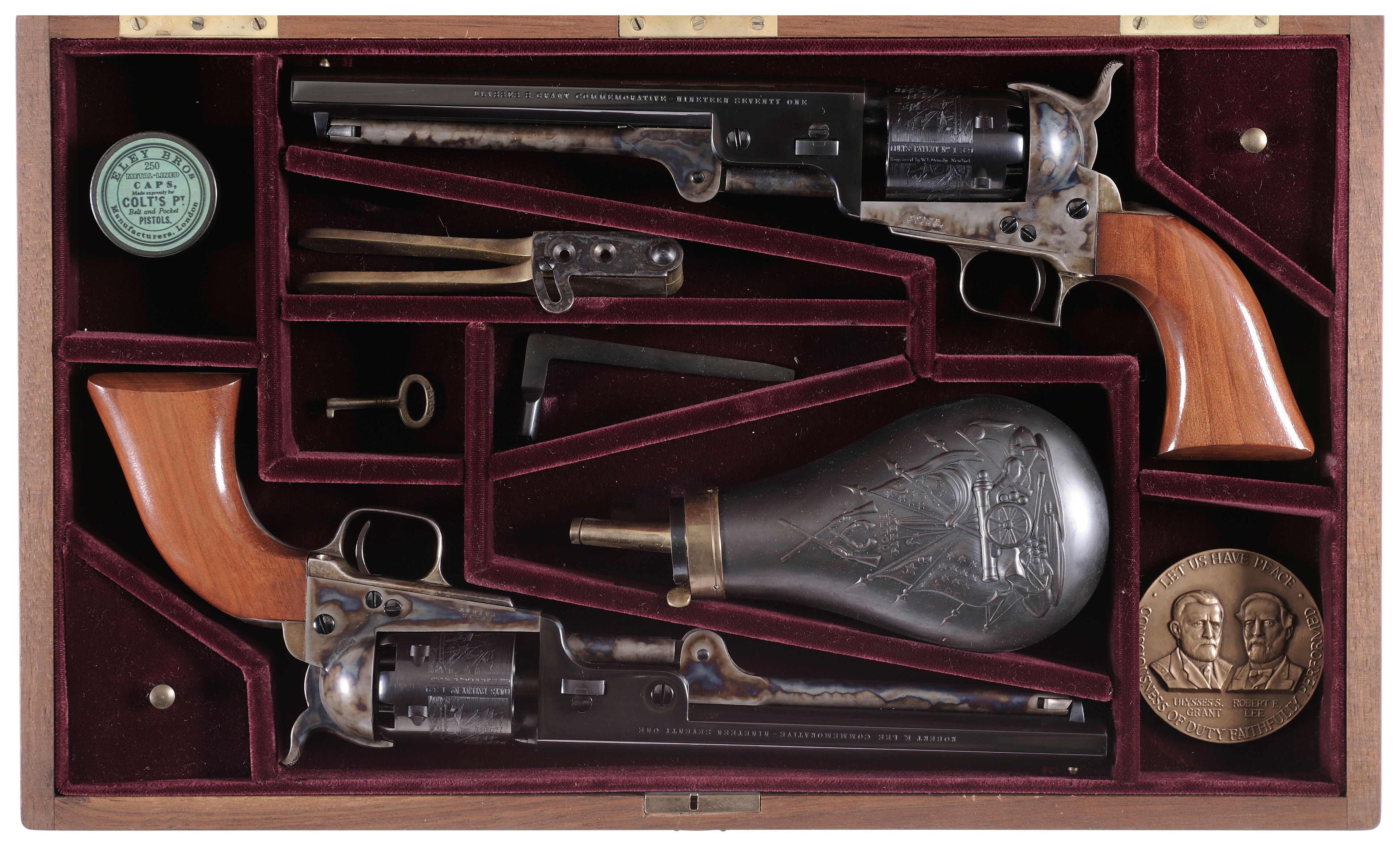 Cased Pair of Colt Grant-Lee Commemorative 1851 Navy Revolvers | Rock ...