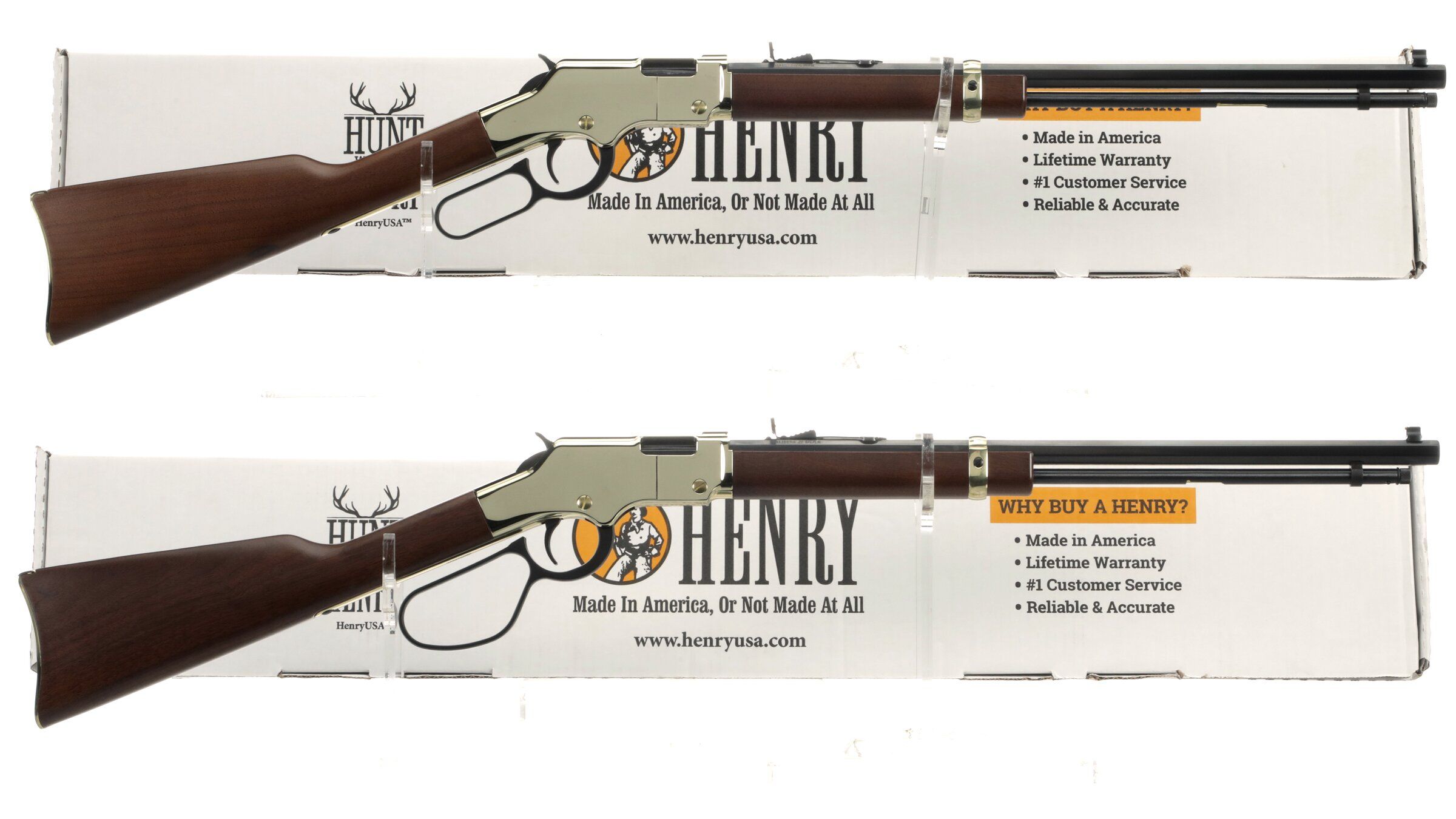 Two Henry Golden Boy Lever Action Rifles with Boxes | Rock Island Auction