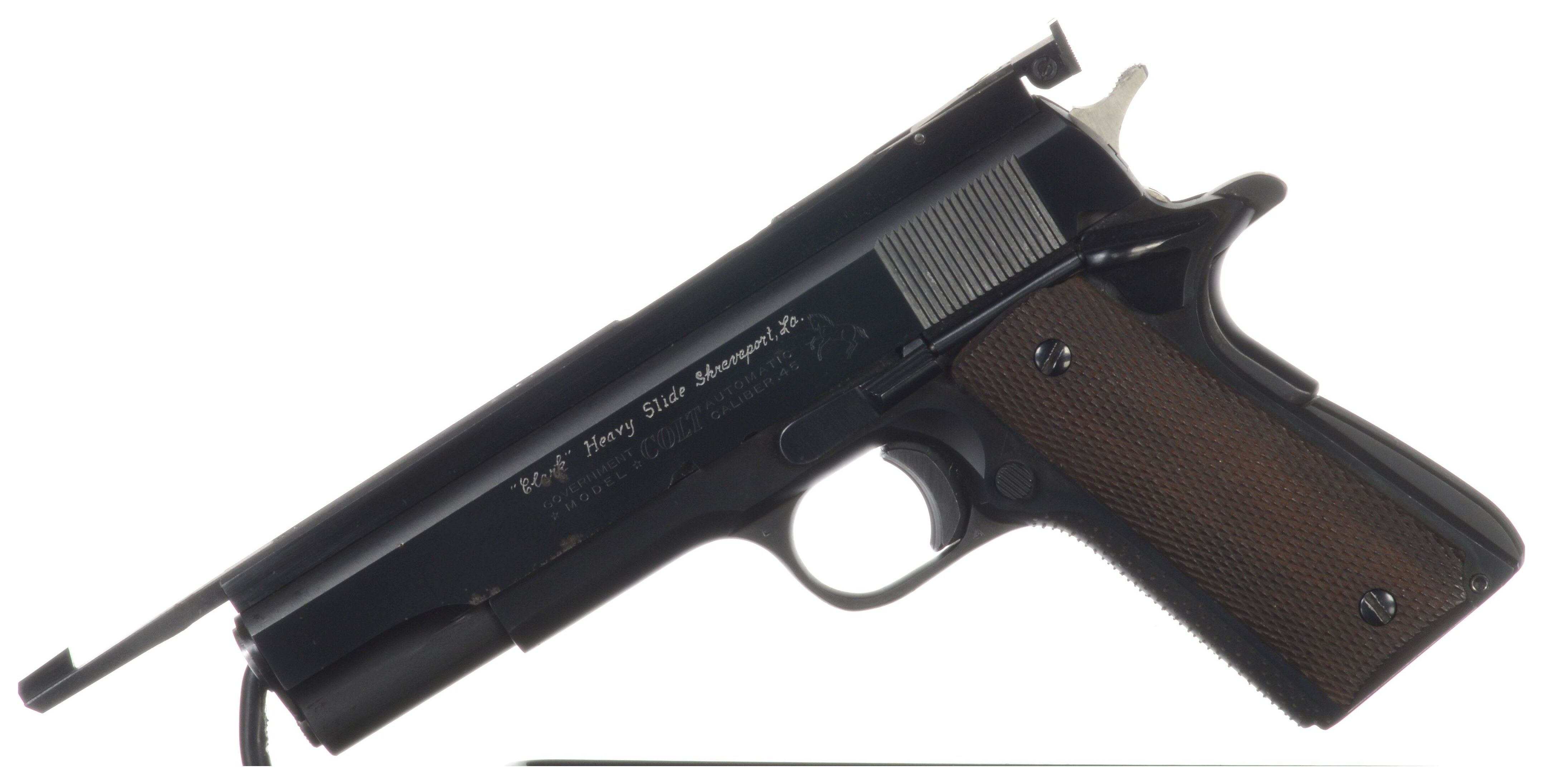 Colt Clark Heavy Slide Government Model Semi-Automatic Pistol | Rock ...
