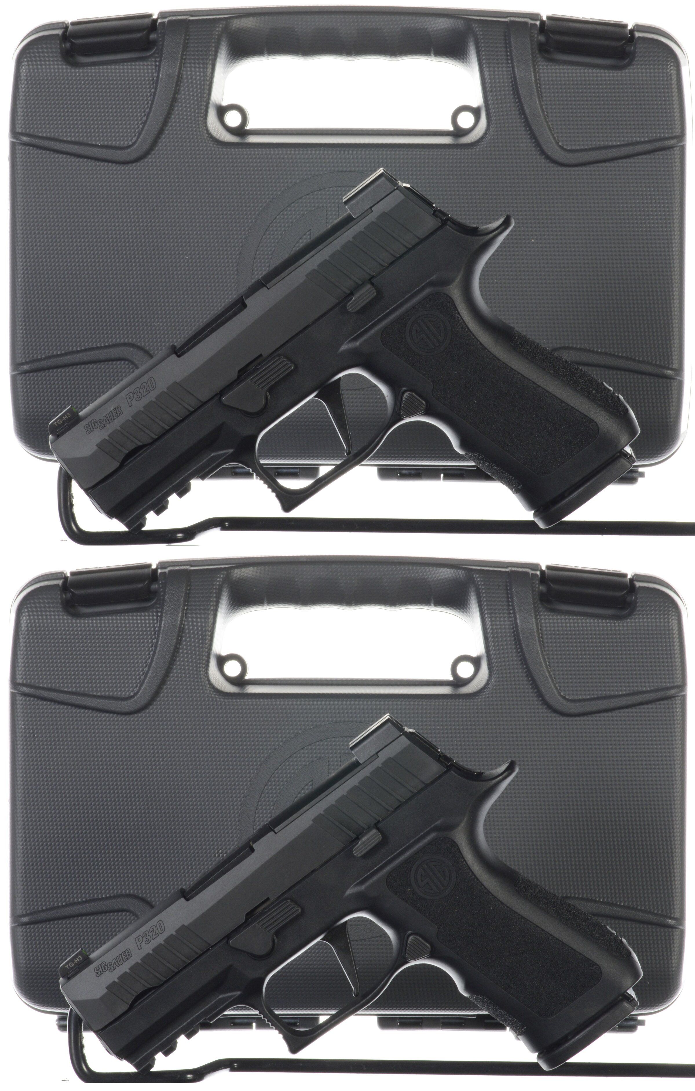 Two Sig Sauer P320 Compact Semi-Automatic Pistols with Cases | Rock ...