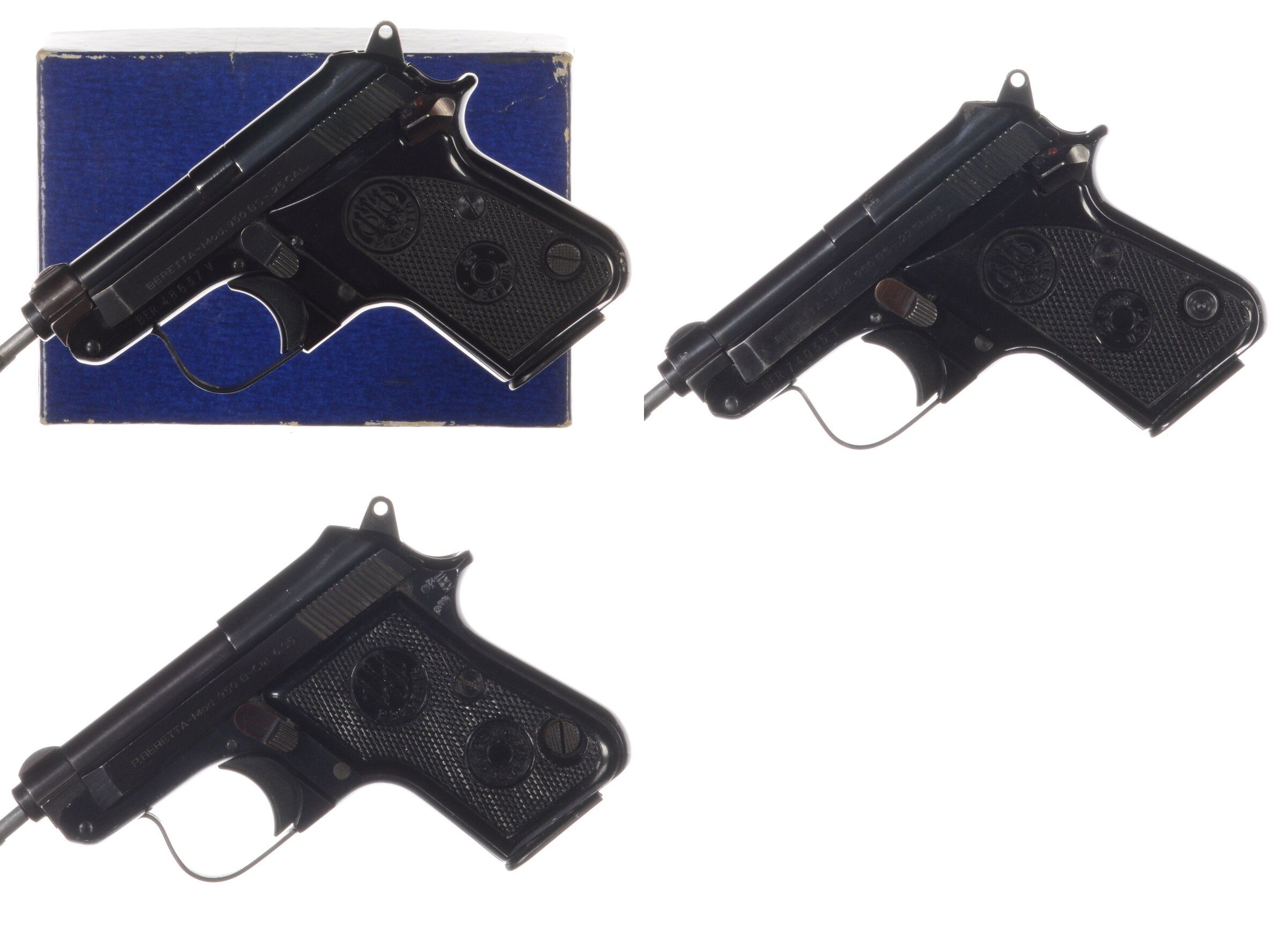 Three Beretta Model 950 Series Semi-Automatic Pistols | Rock Island Auction