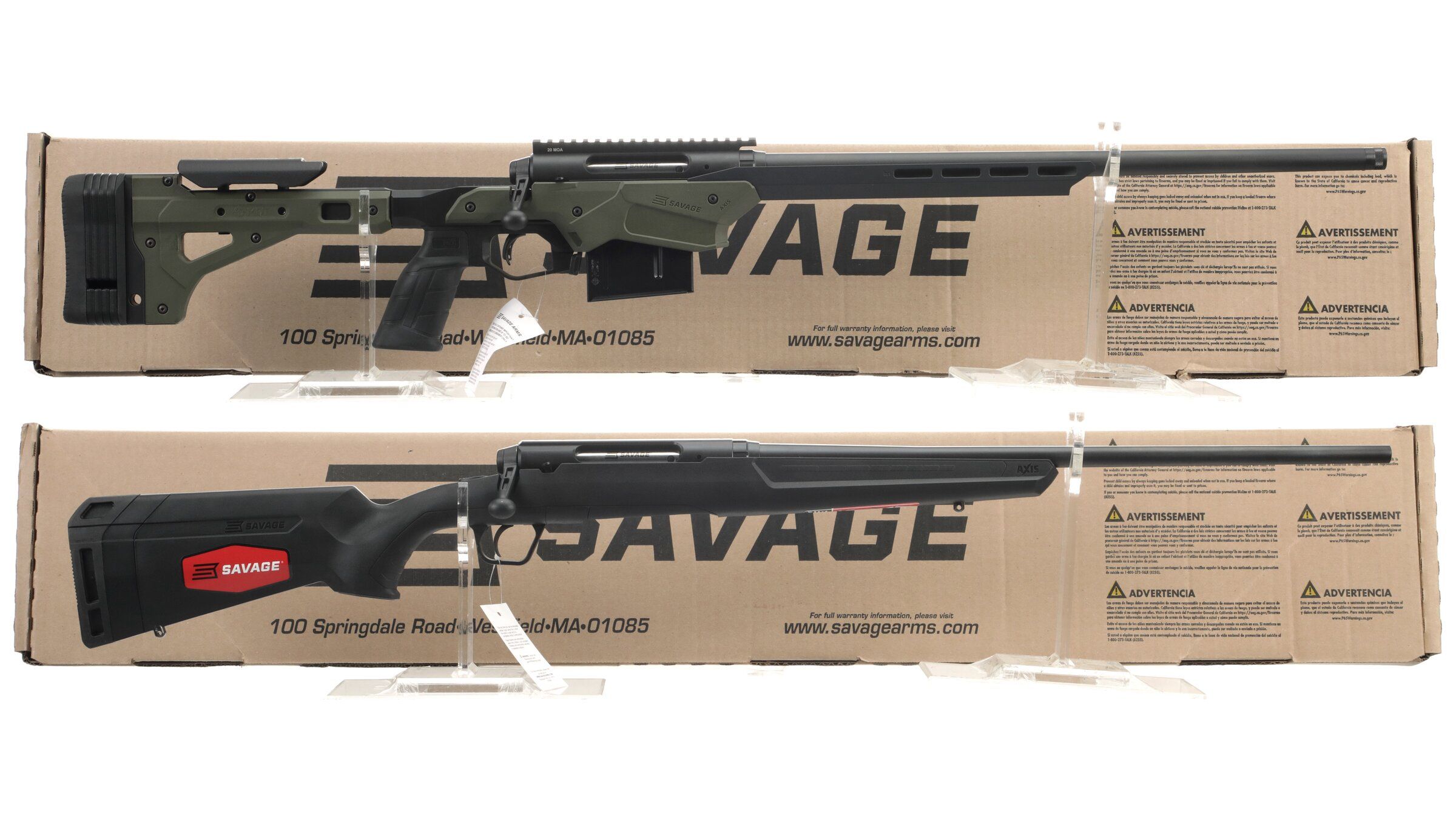 Two Savage Arms Axis Bolt Action Rifles with Boxes | Rock Island Auction