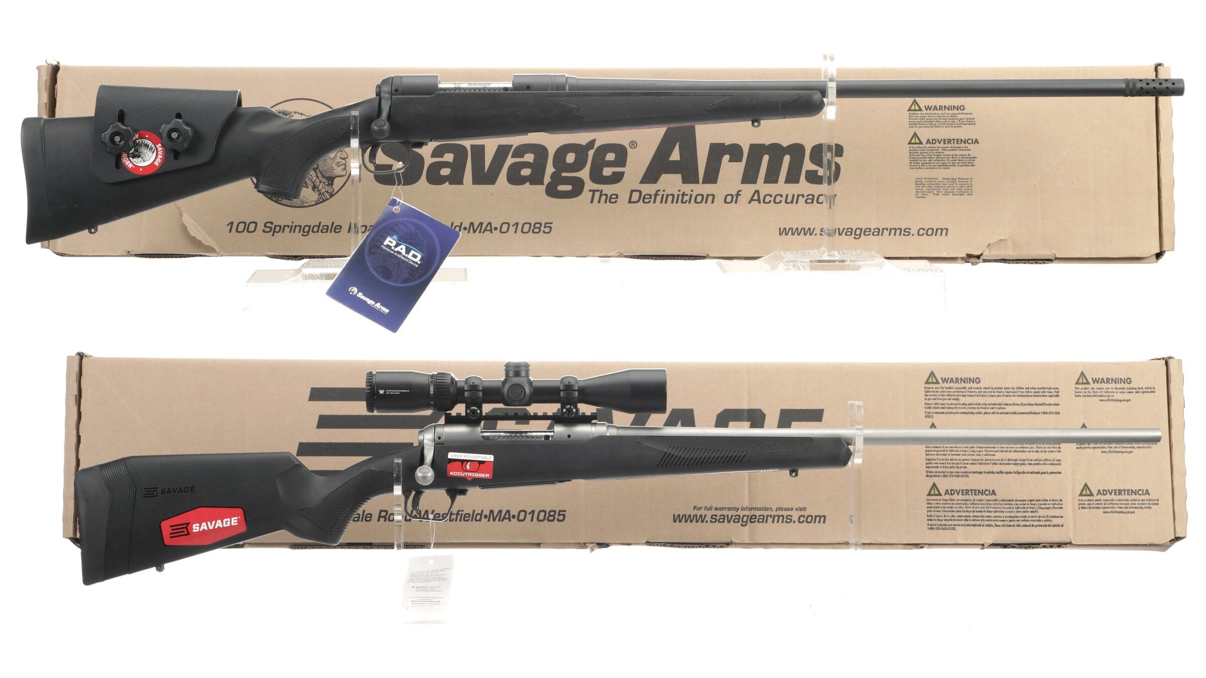 Two Savage Bolt Action Rifles with Boxes | Rock Island Auction