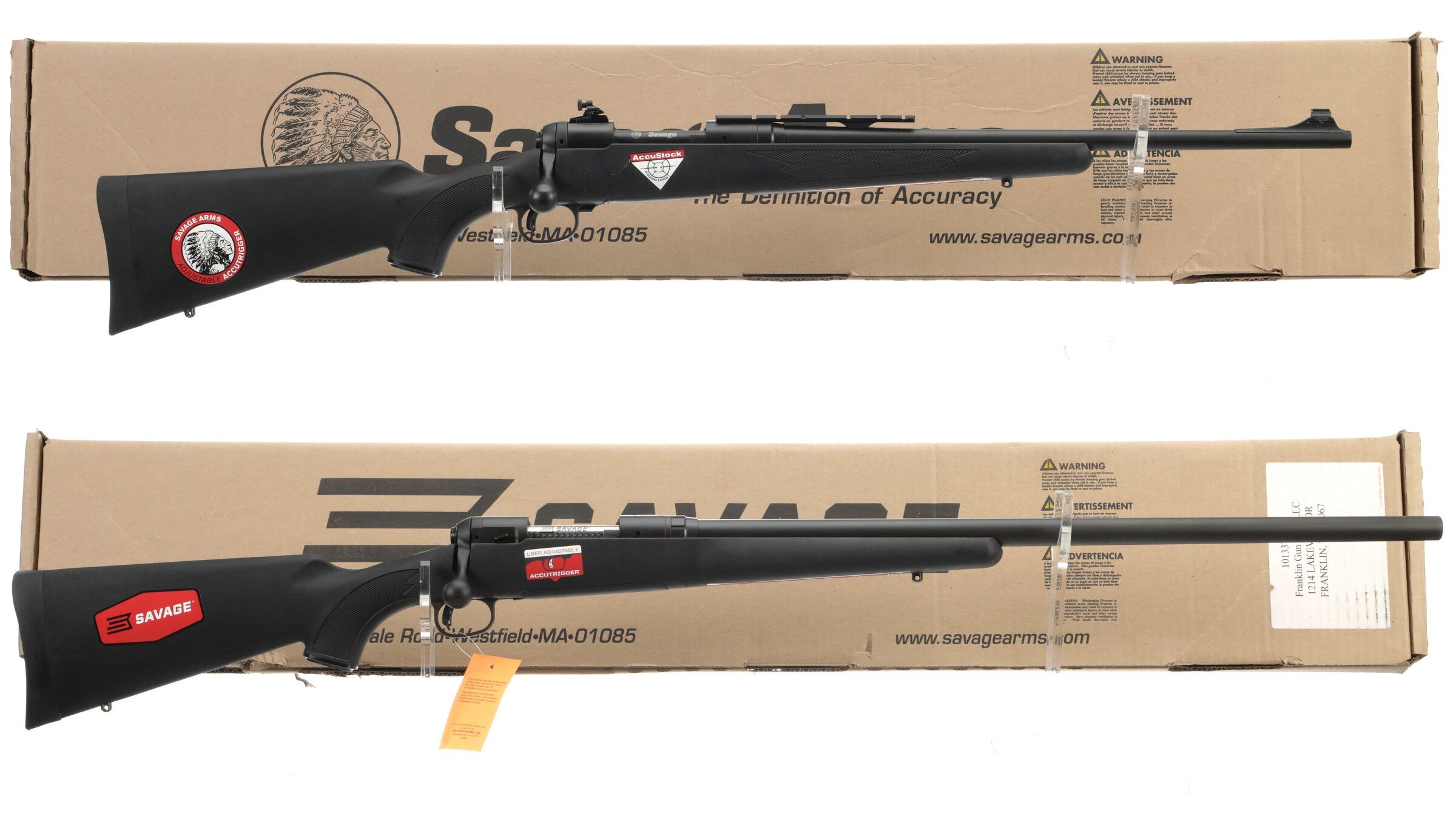 Two Savage Bolt Action Rifles with Boxes | Rock Island Auction