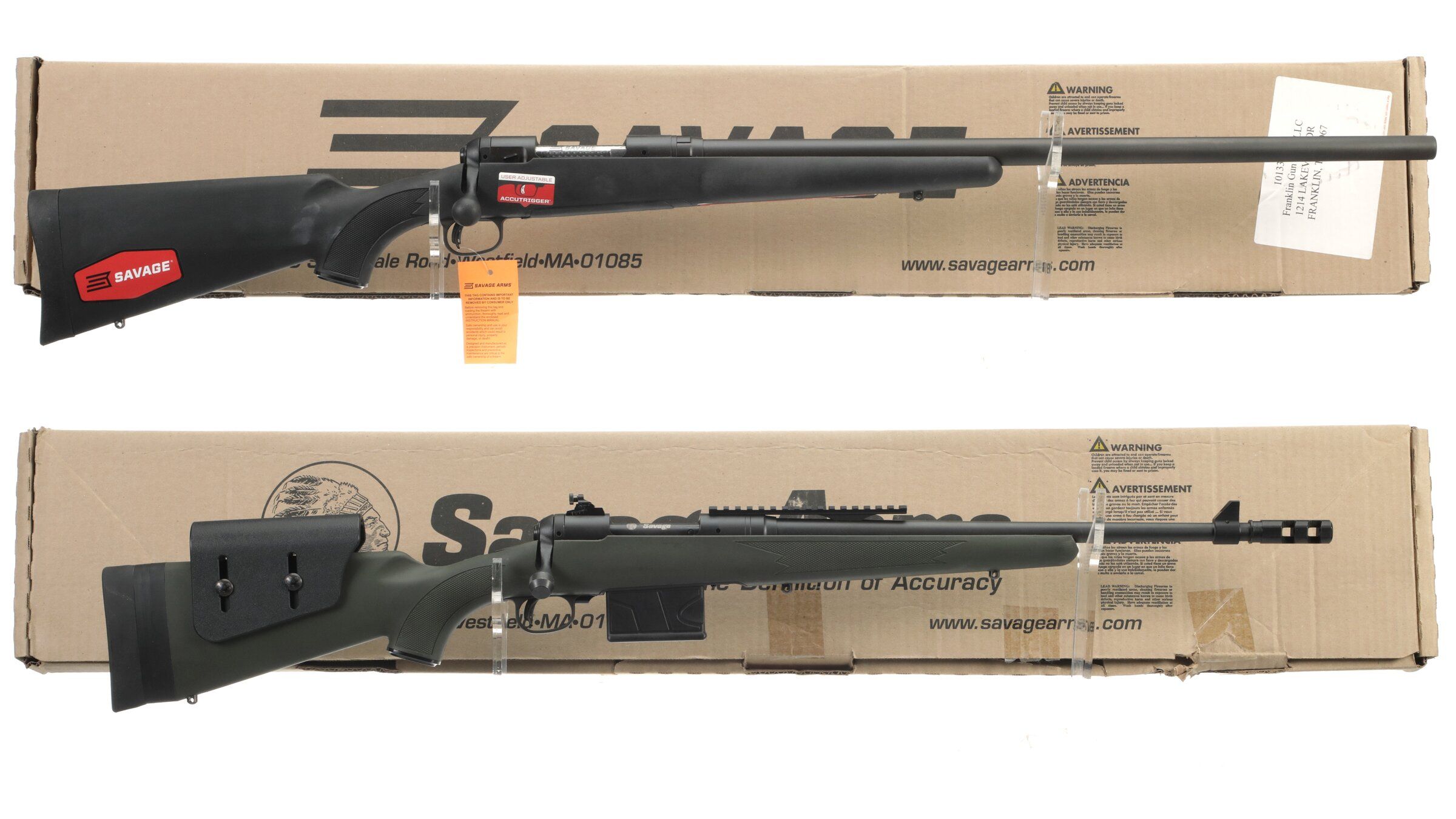 Two Savage Bolt Action Rifles with Boxes | Rock Island Auction