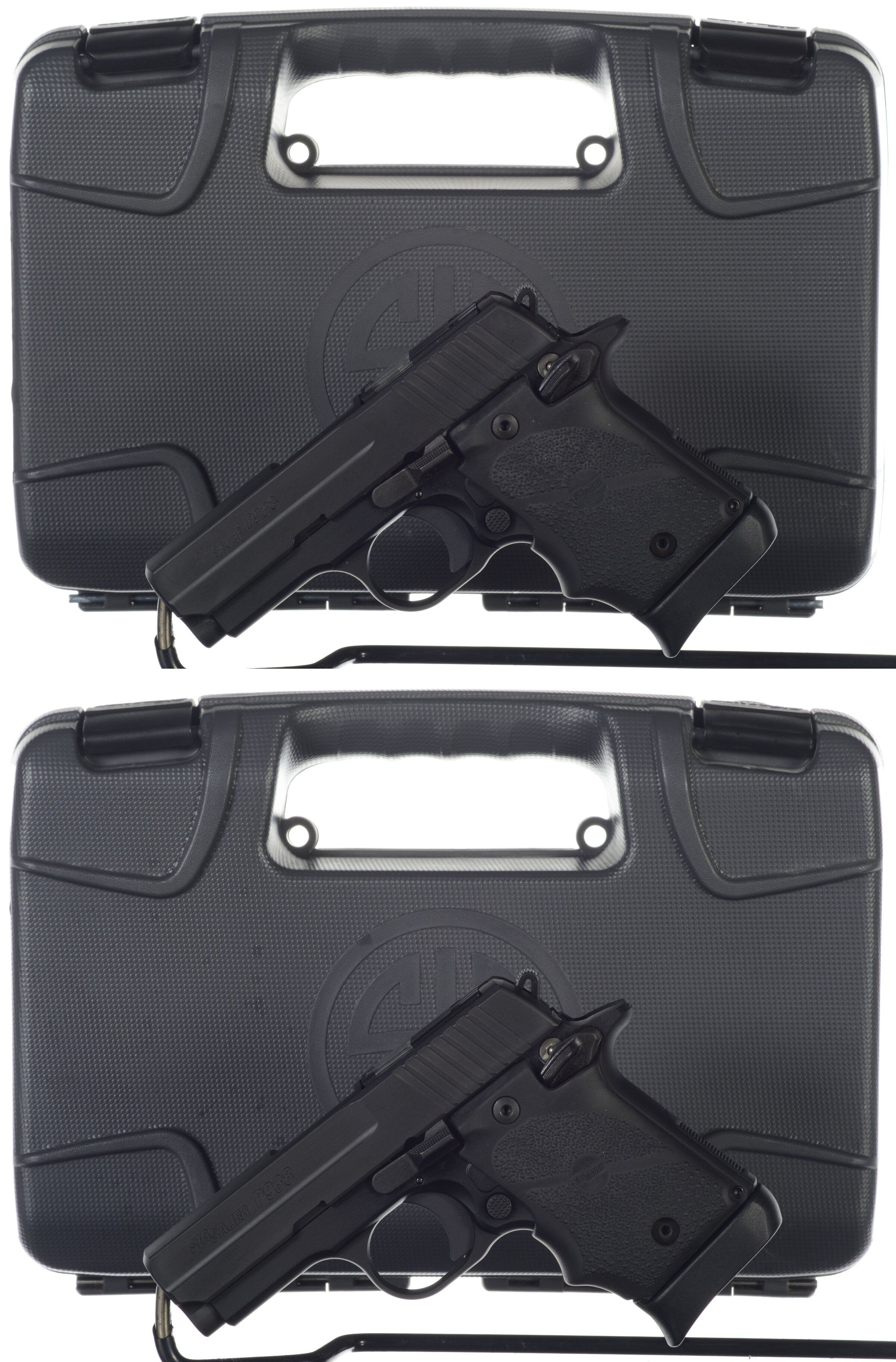 Two Sig Sauer P938 SAS Semi-Automatic Pistols with Cases | Rock Island ...
