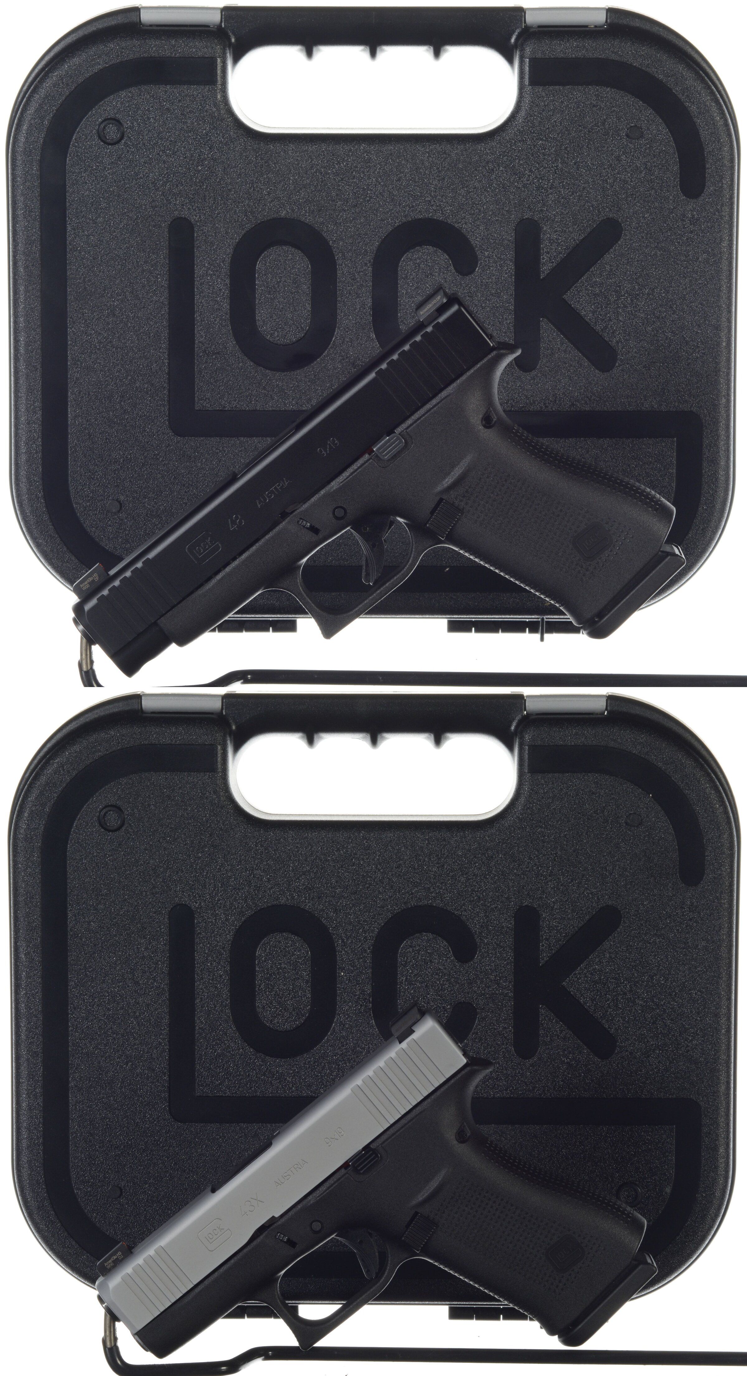 Two Glock Semi-Automatic Pistols with Cases | Rock Island Auction