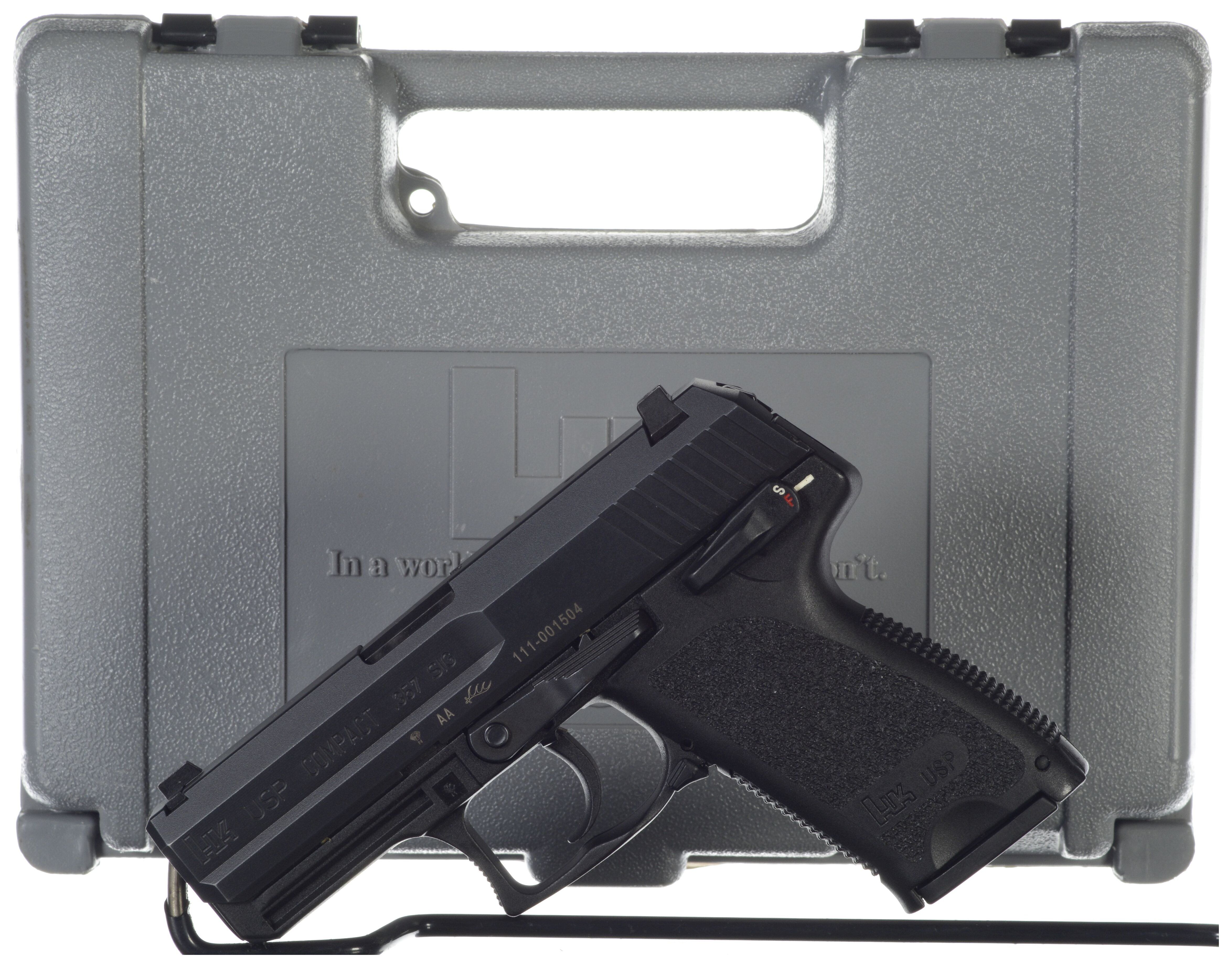Heckler And Koch Model Usp Compact Semi Automatic Pistol With Case Rock