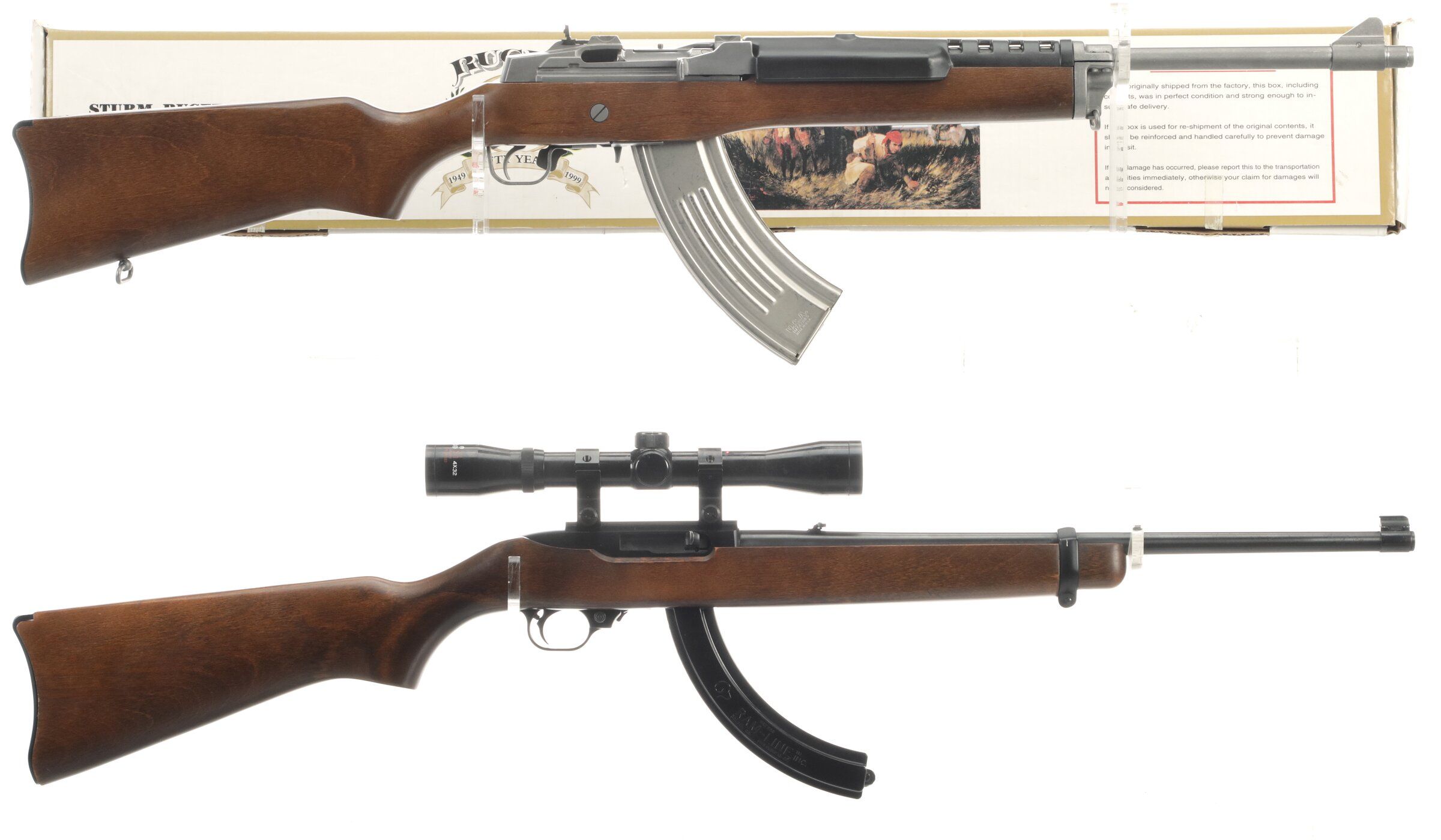Two Ruger Semi-Automatic Rifles | Rock Island Auction