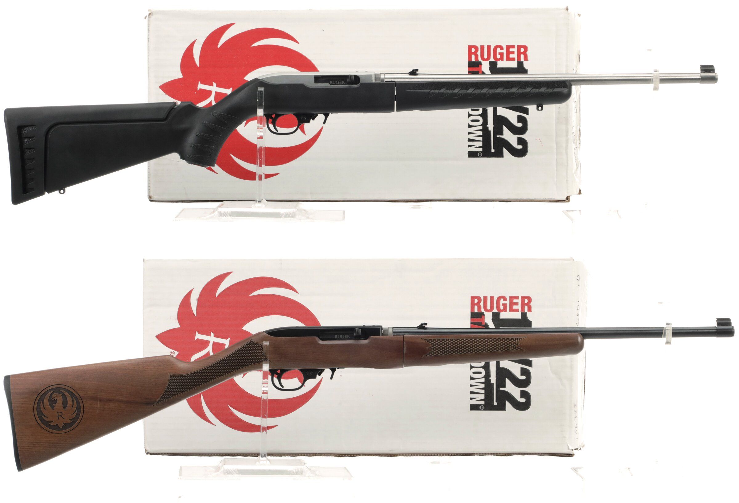 Two Ruger 10/22 Takedown Semi-Automatic Rifles with Boxes | Rock Island ...