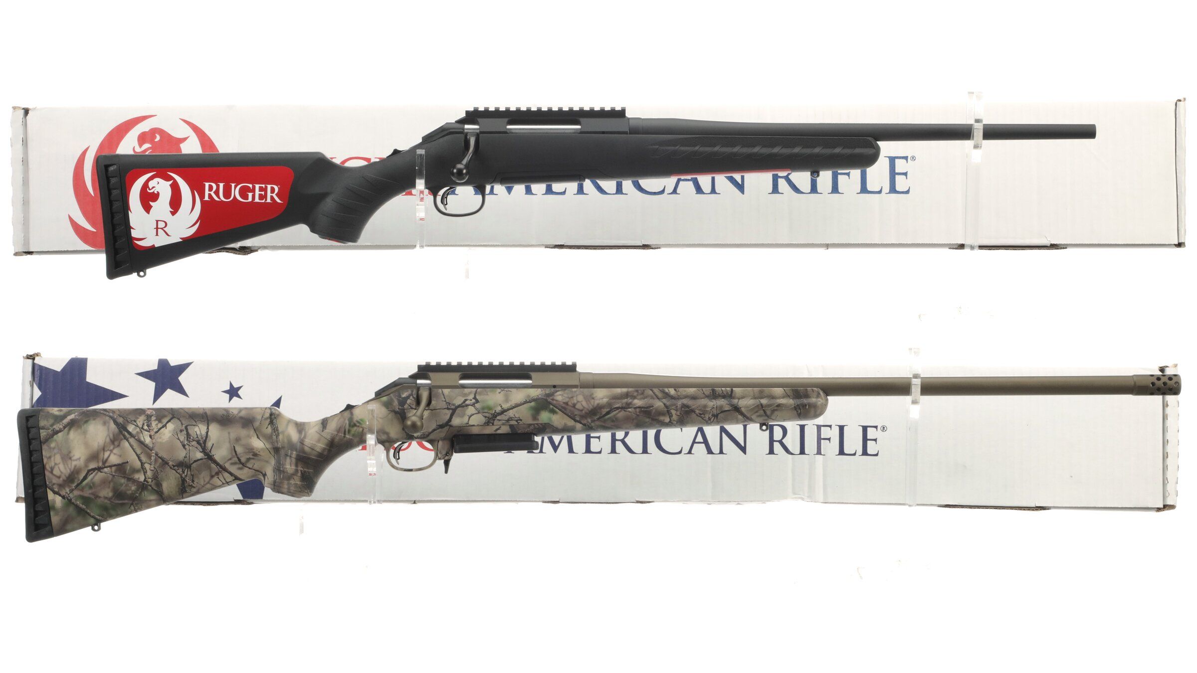 Two Ruger American Bolt Action Rifles with Boxes | Rock Island Auction