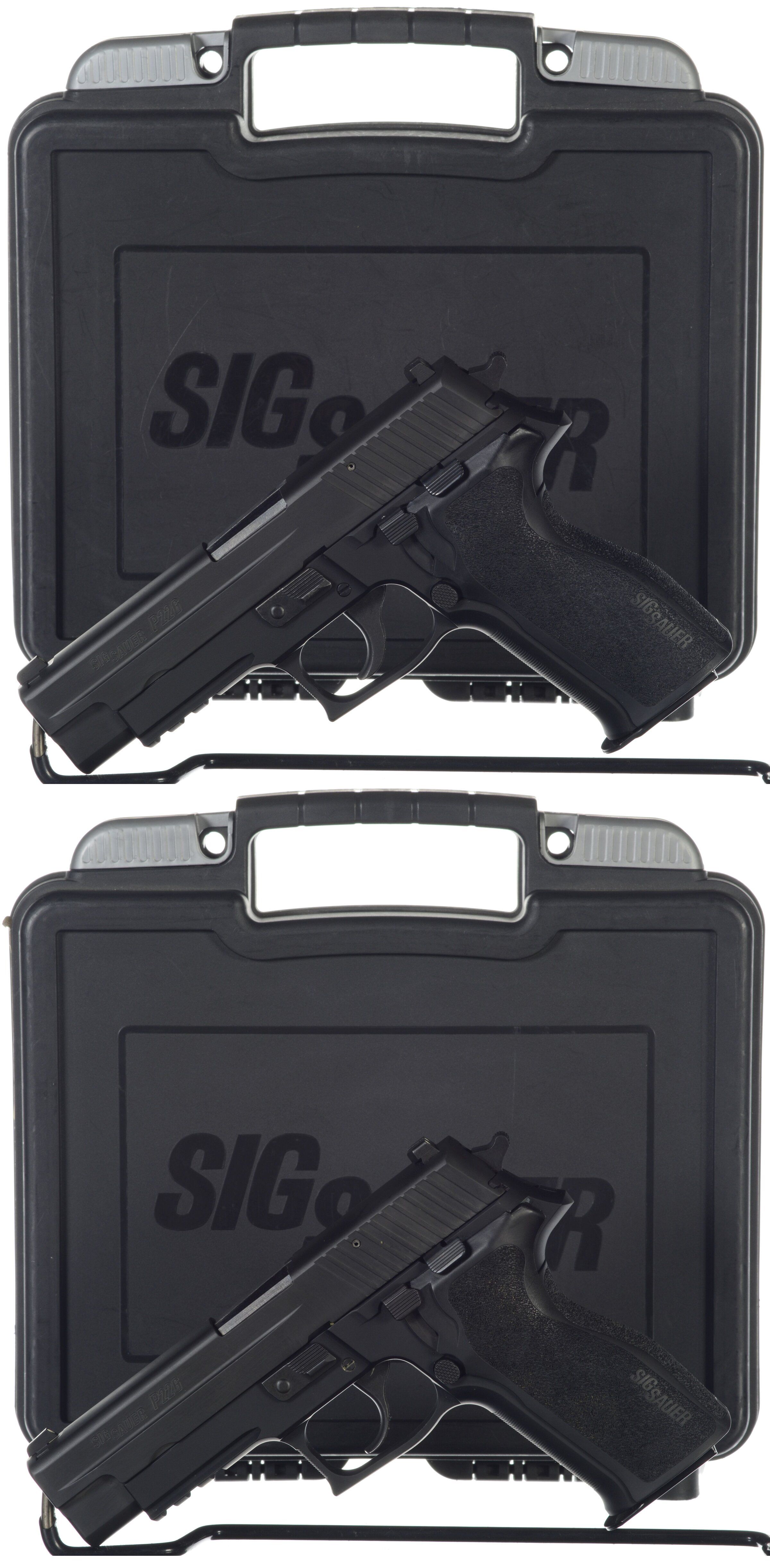 Two Sig Sauer Model P226 Semi-Automatic Pistols with Cases | Rock ...