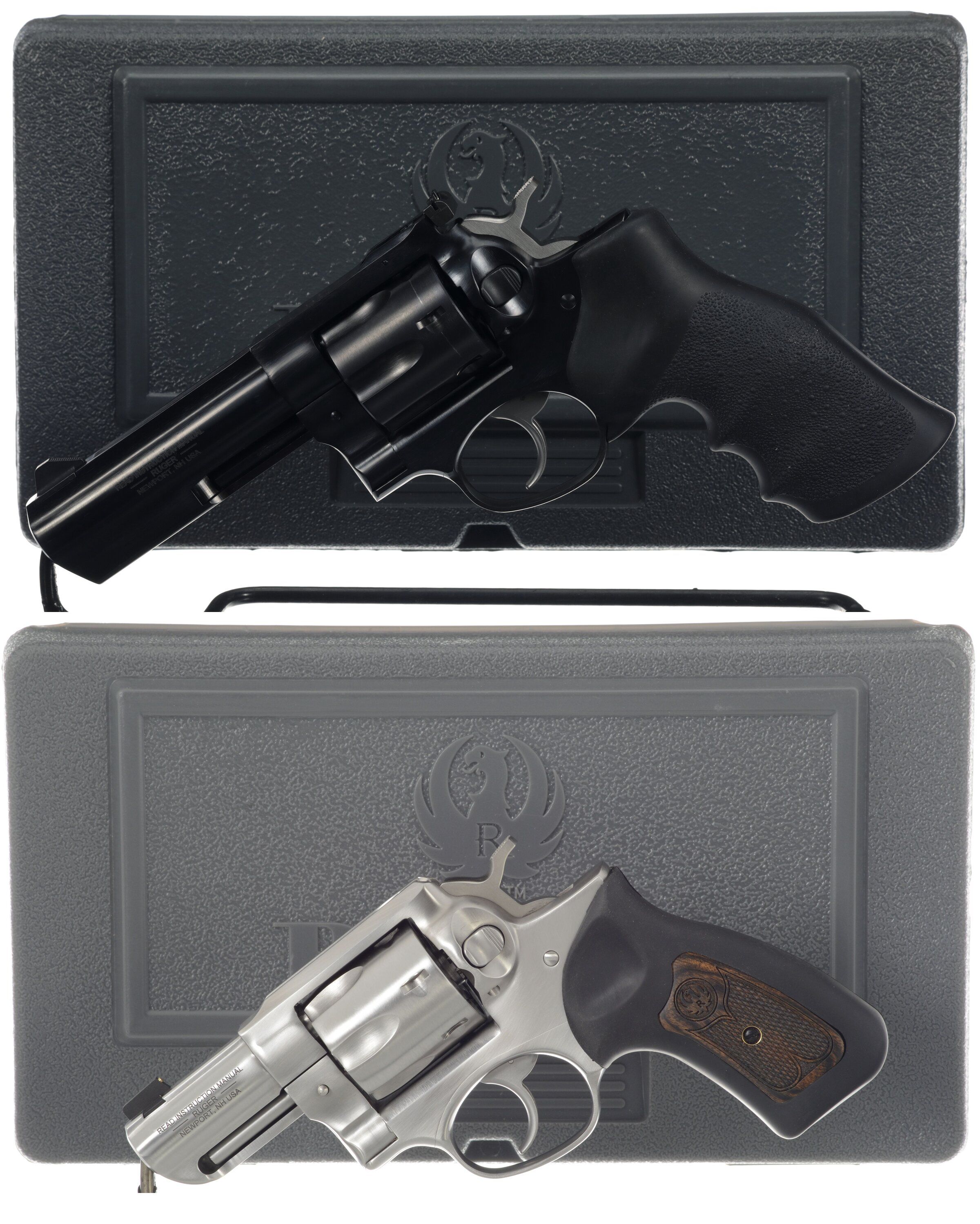 Two Ruger GP100 Double Action Revolvers with Cases | Rock Island Auction