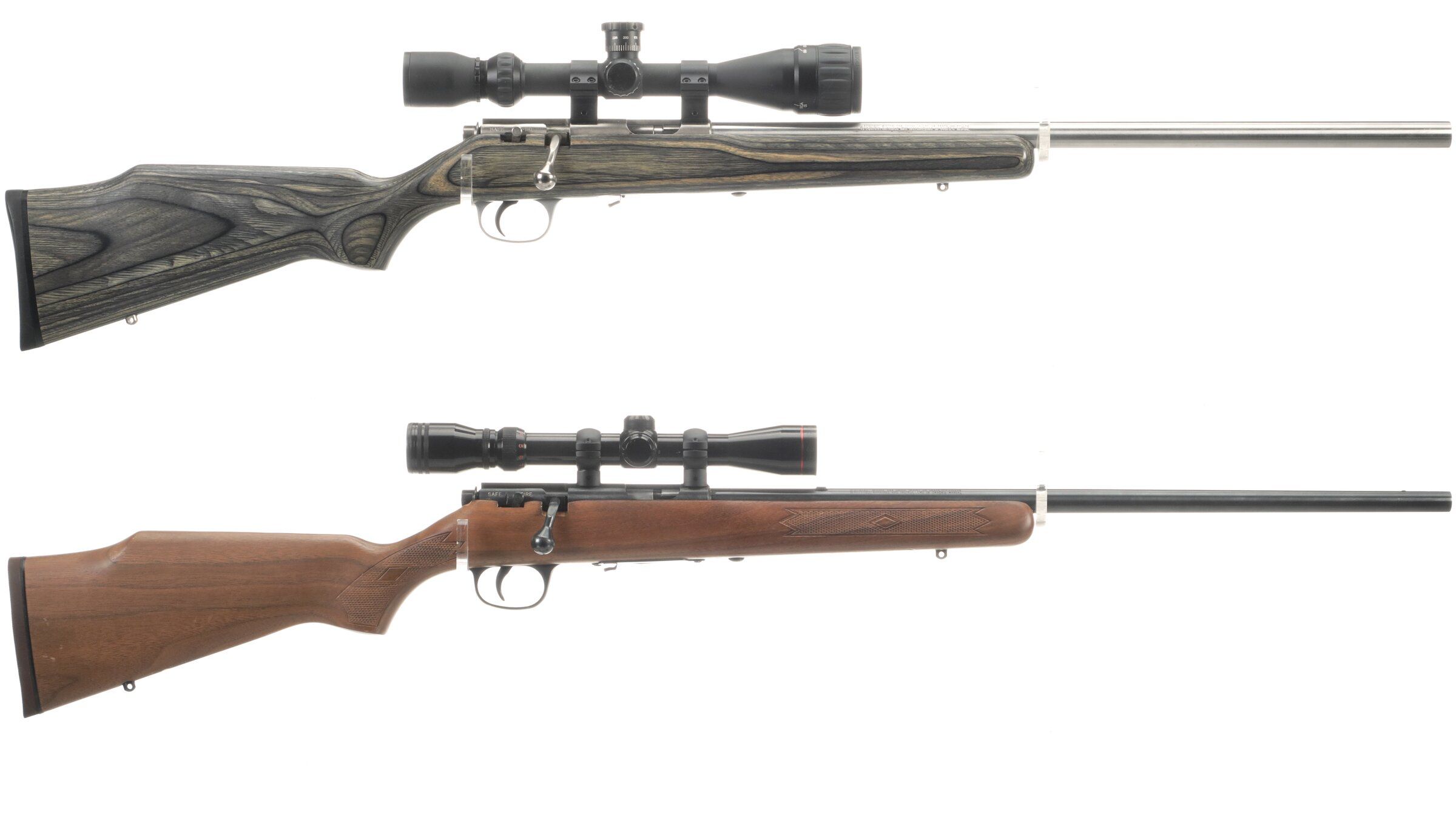 Two Marlin Lever Action Rifles with Scopes | Rock Island Auction