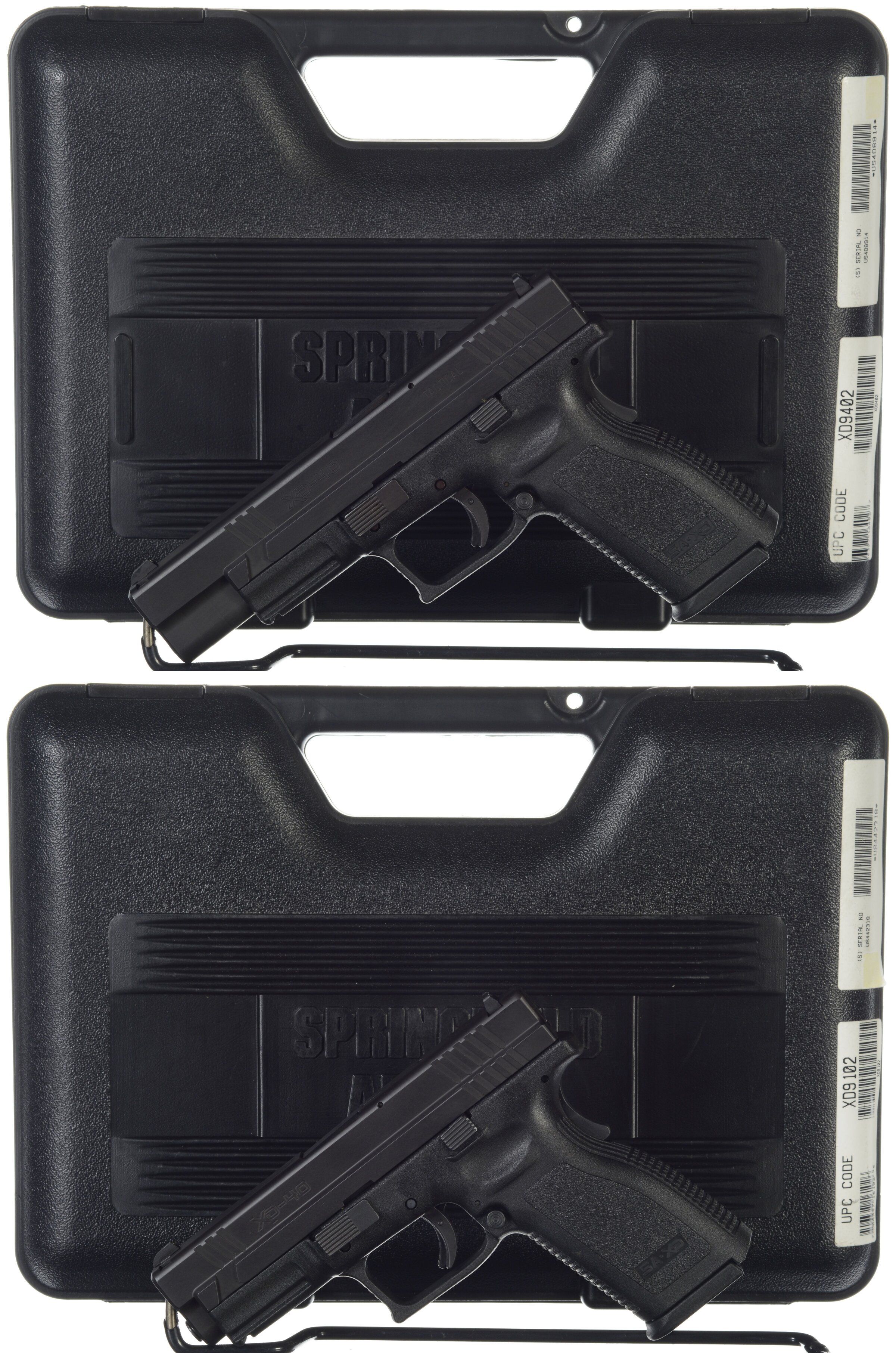 Two Springfield Armory XD-40 Semi-Automatic Pistols with Cases | Rock ...