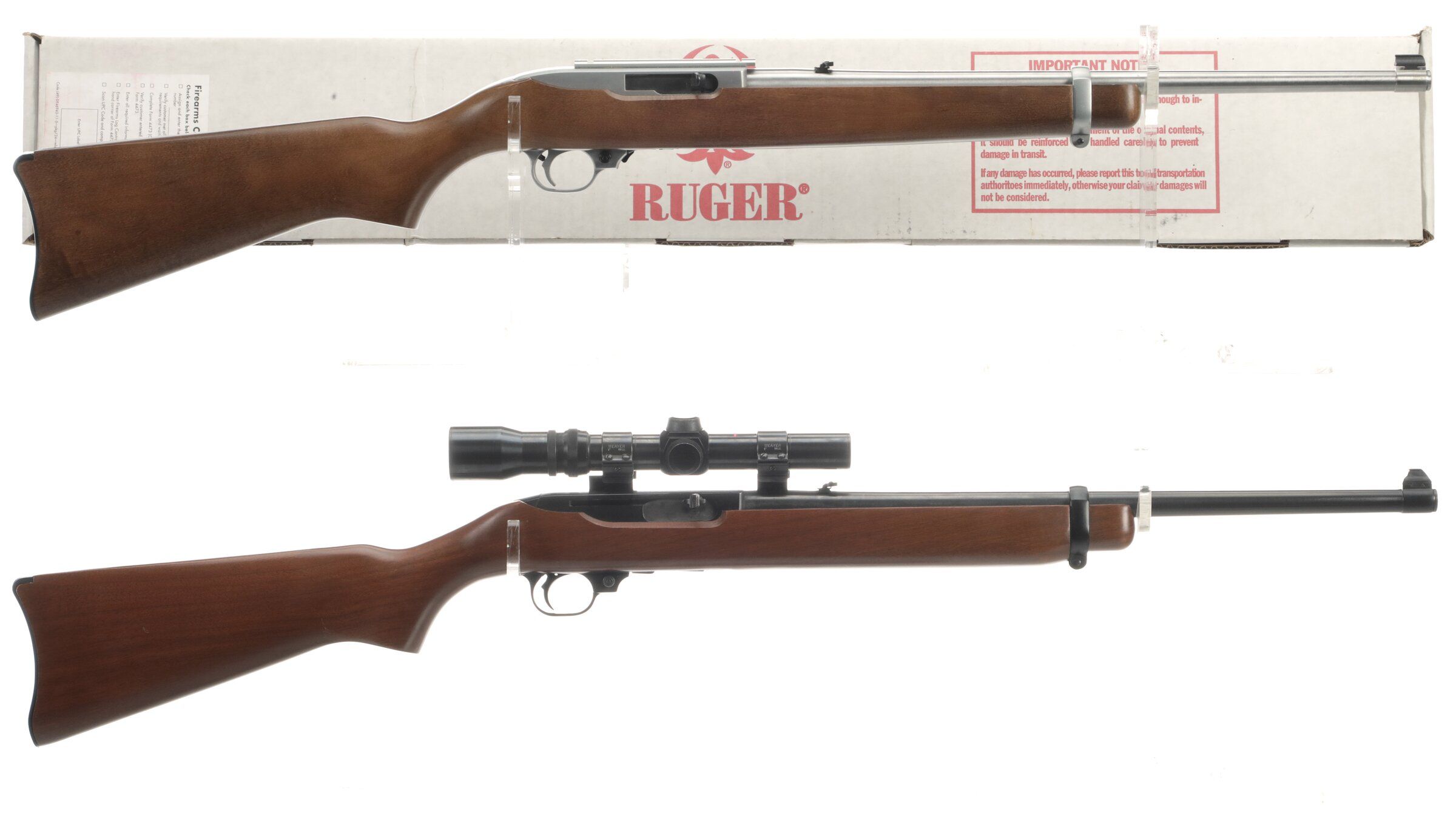 Two Ruger Semi-Automatic Carbines | Rock Island Auction
