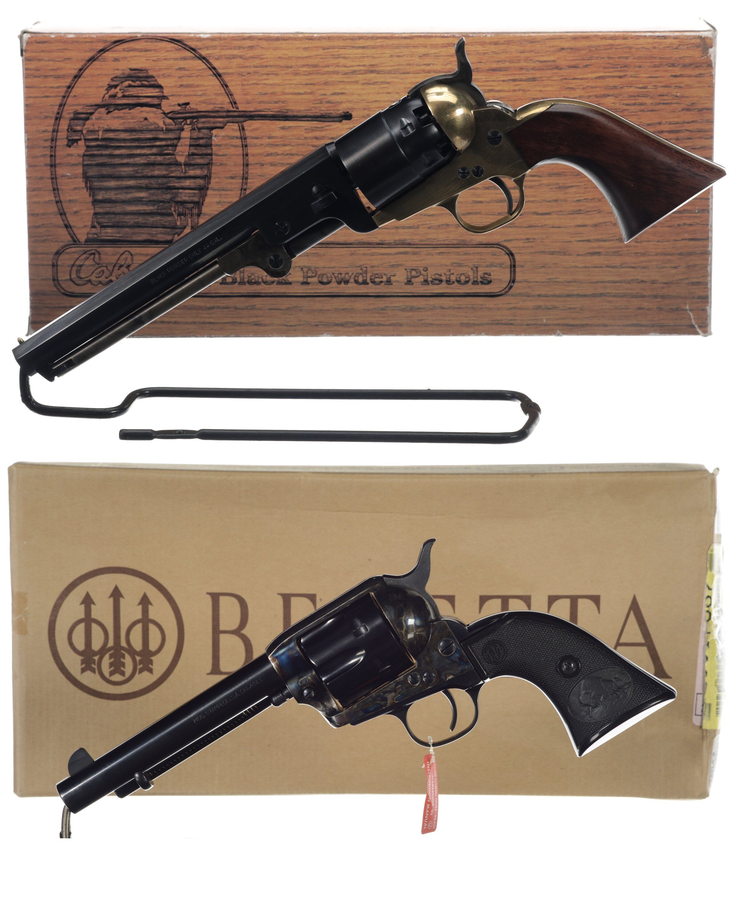 Two Revolvers with Boxes | Rock Island Auction