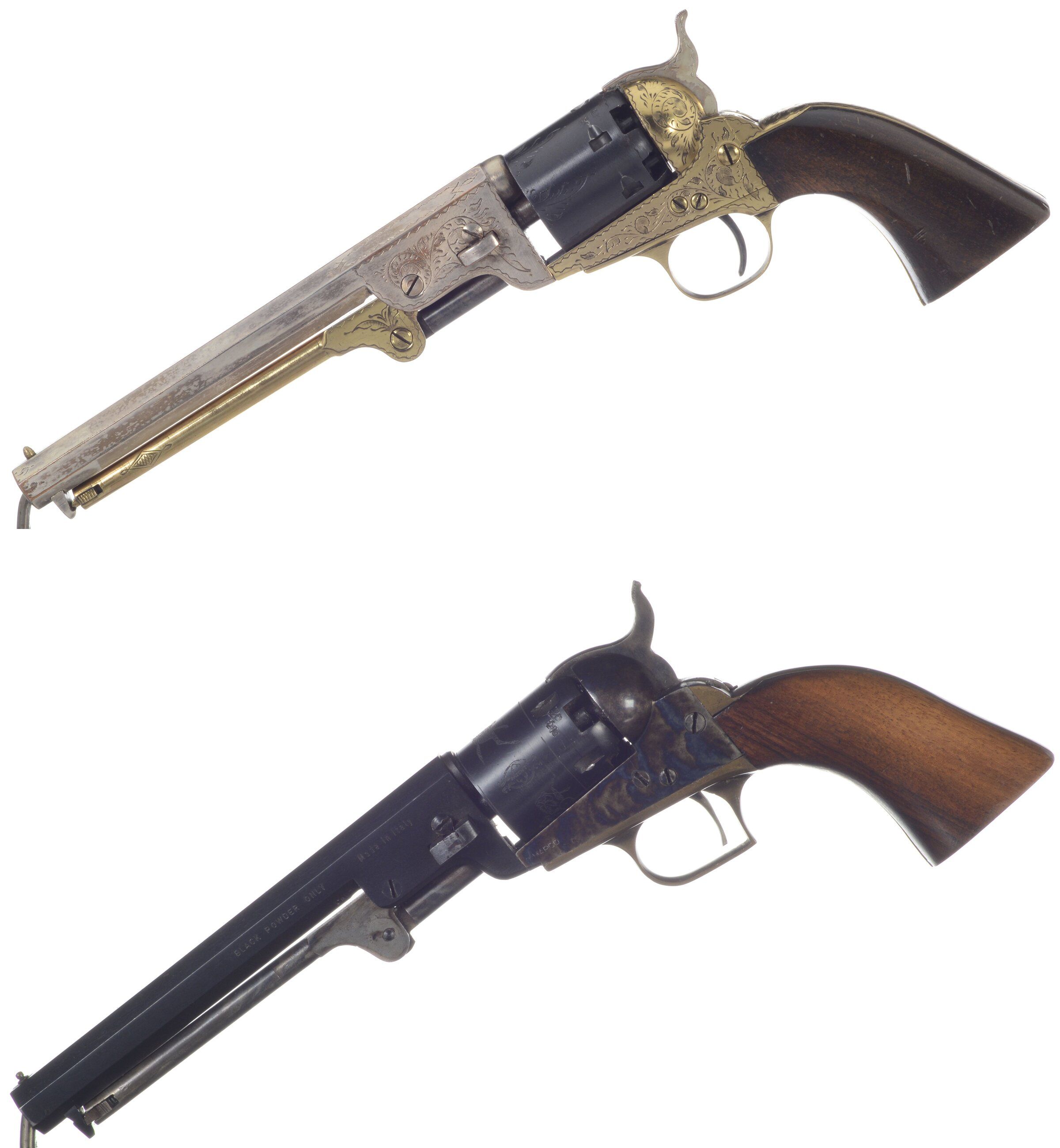 Two Italian Reproduction Single Action Percussion Revolvers | Rock ...