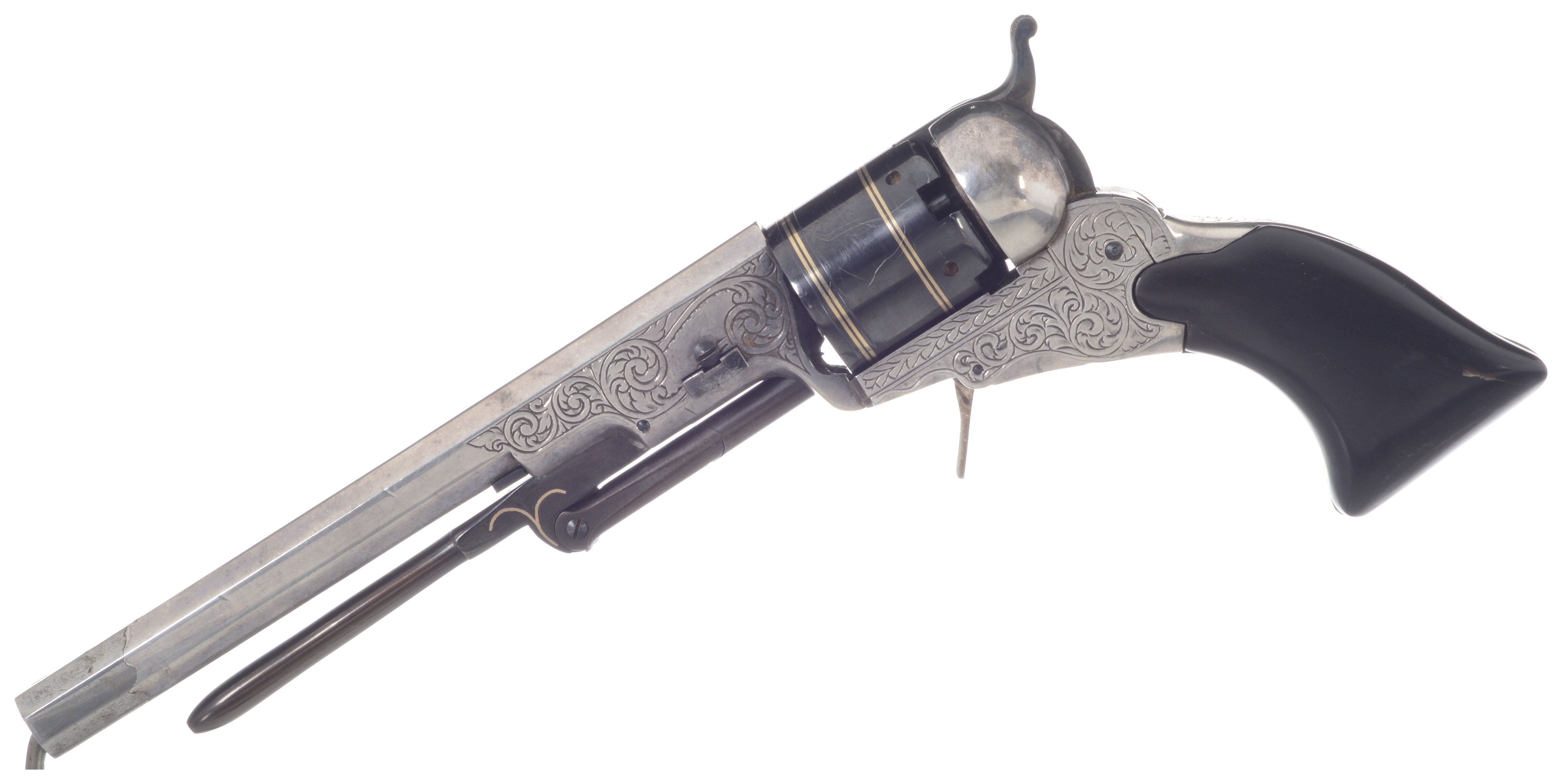 Engraved & Gold Highlighted Copy of a Colt Paterson Revolver | Rock ...