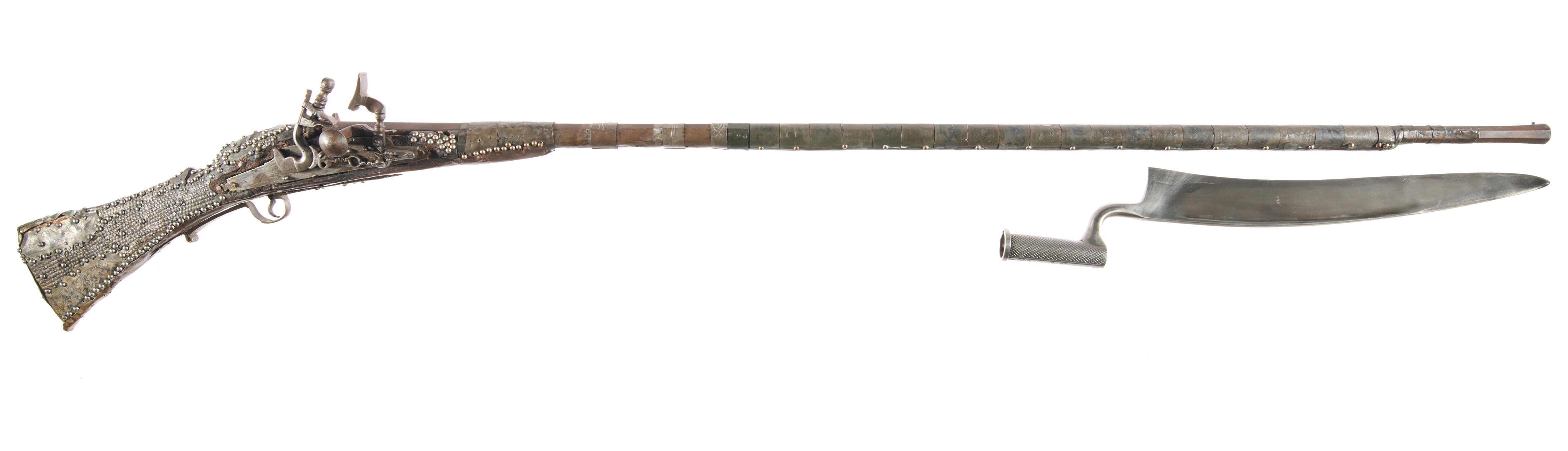 Ornate North African Kabyle Style Snaphaunce Musket with Bayonet | Rock ...