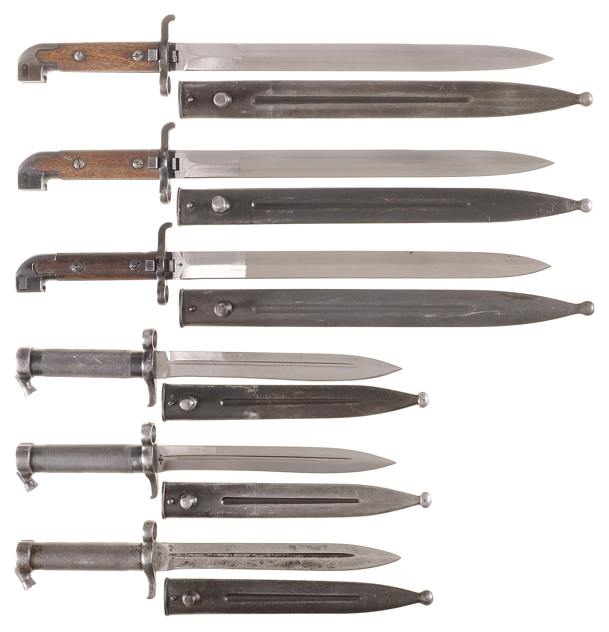 Six Swedish Bayonets with Sheaths | Rock Island Auction