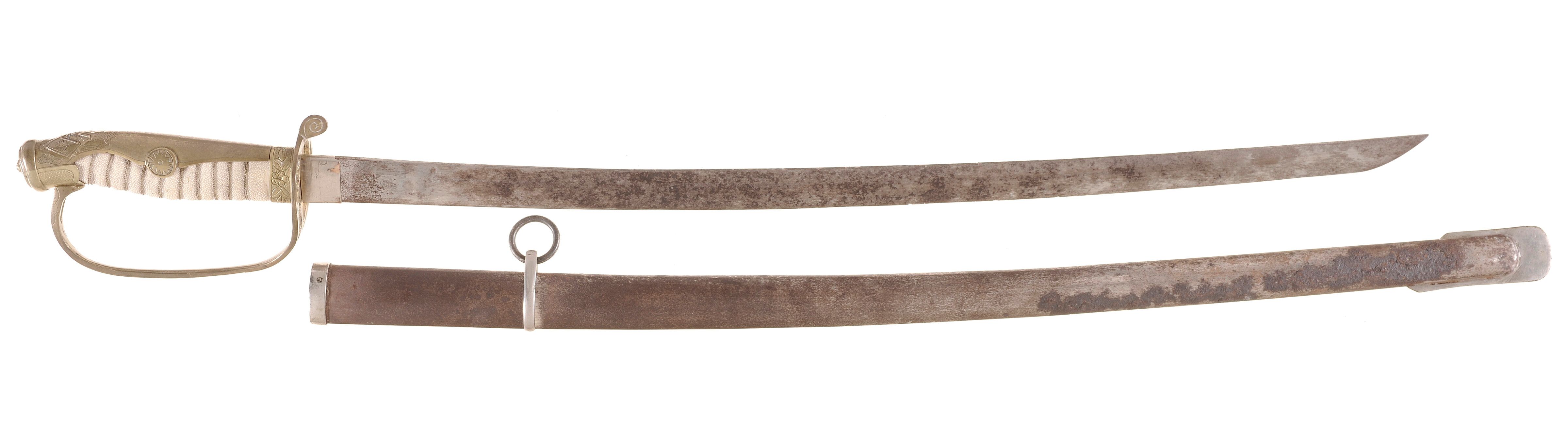 Japanese Kyu-Gunto Style Sword with Scabbard | Rock Island Auction