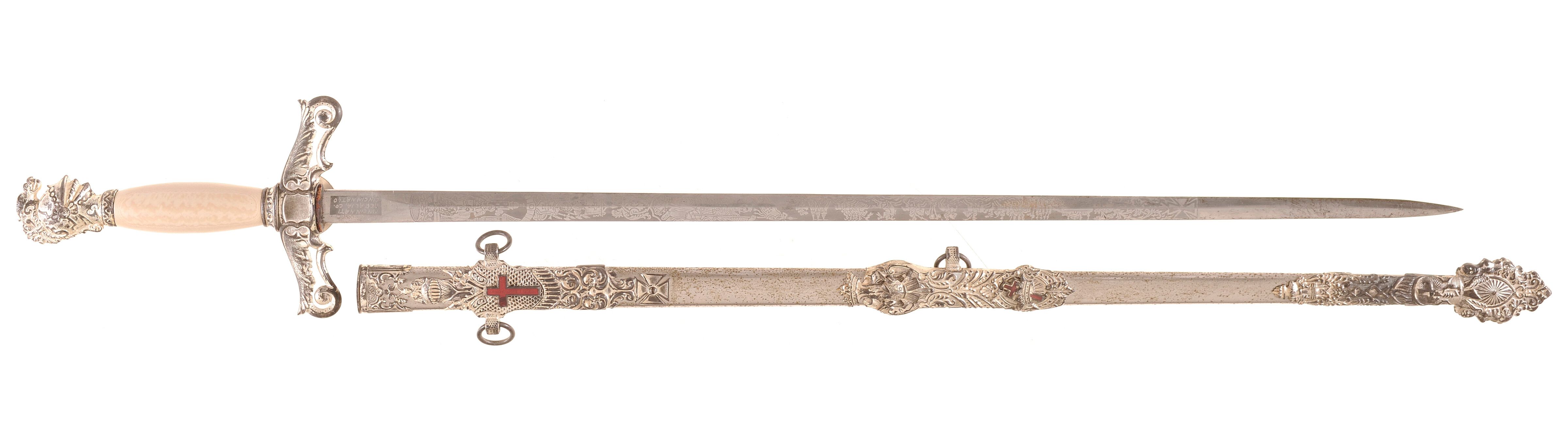 Cincinnati Regalia Co. Knights Templar Sword with Scabbard | Rock ...