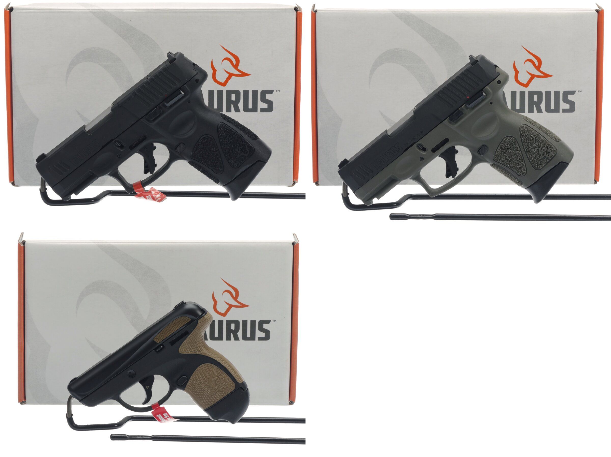 Three Taurus Semi-Automatic Pistols with Boxes | Rock Island Auction
