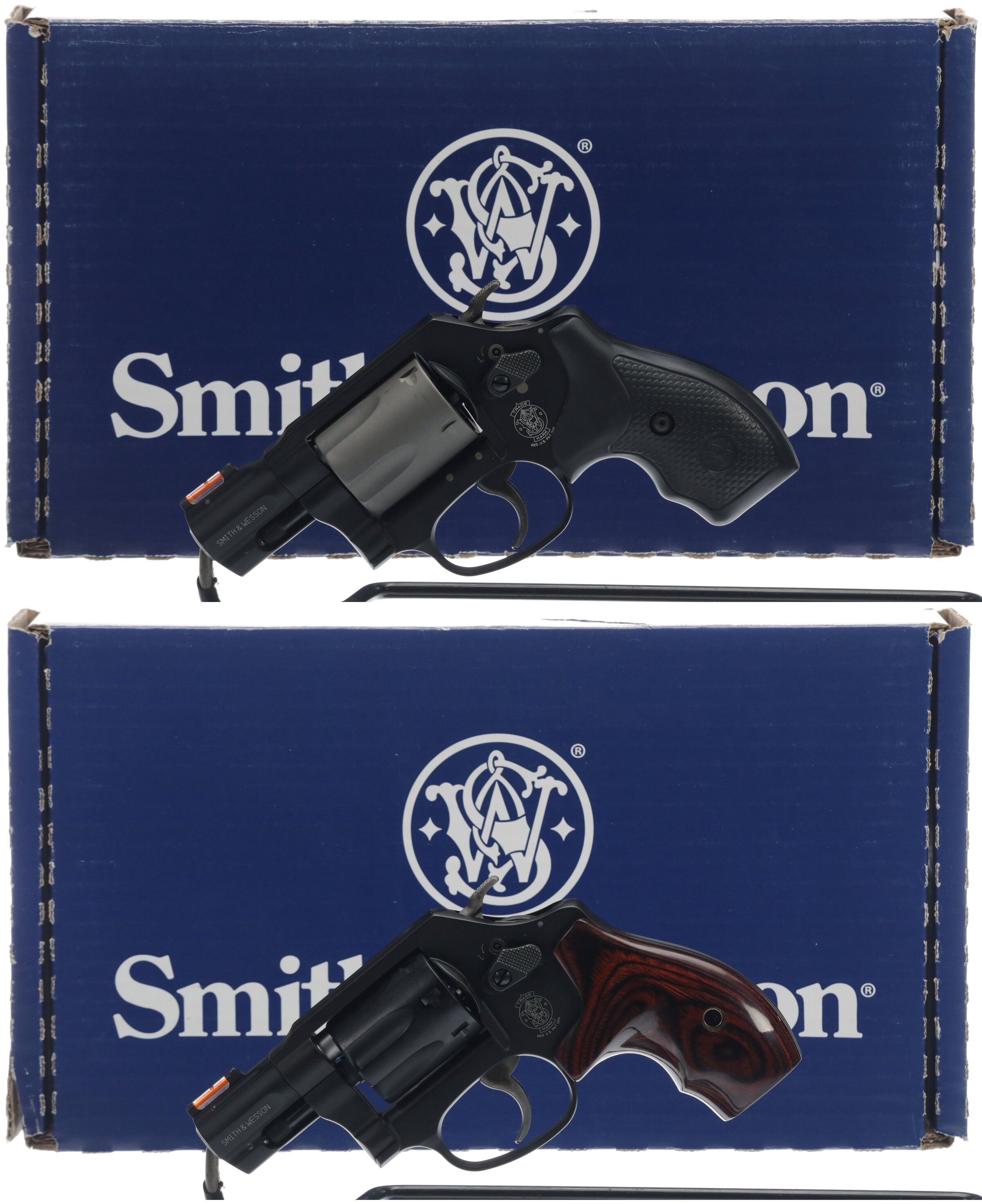 Two Smith & Wesson Double Action Airlite Revolvers with Boxes | Rock Island Auction