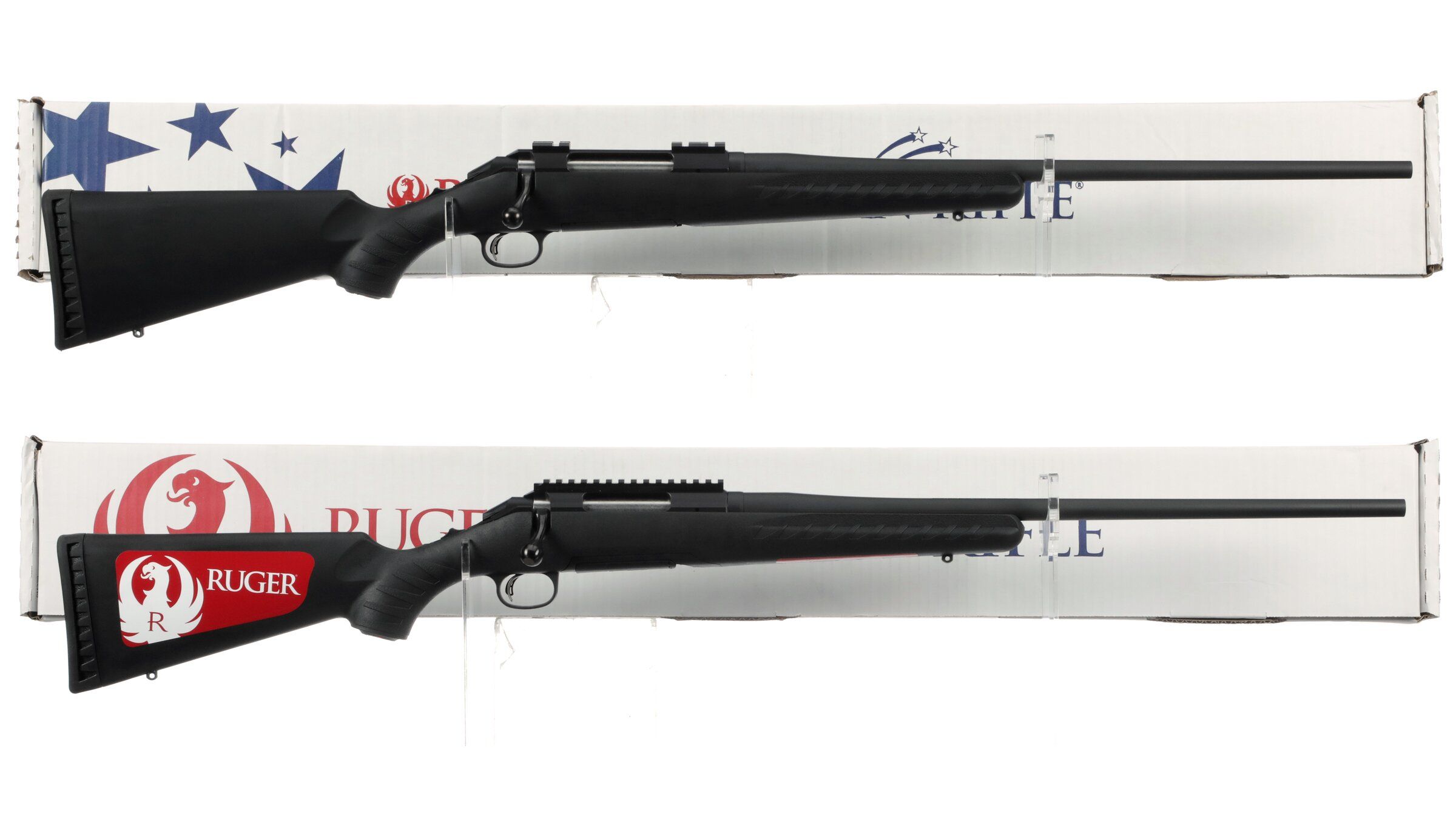 Two Ruger American Bolt Action Rifles with Boxes | Rock Island Auction