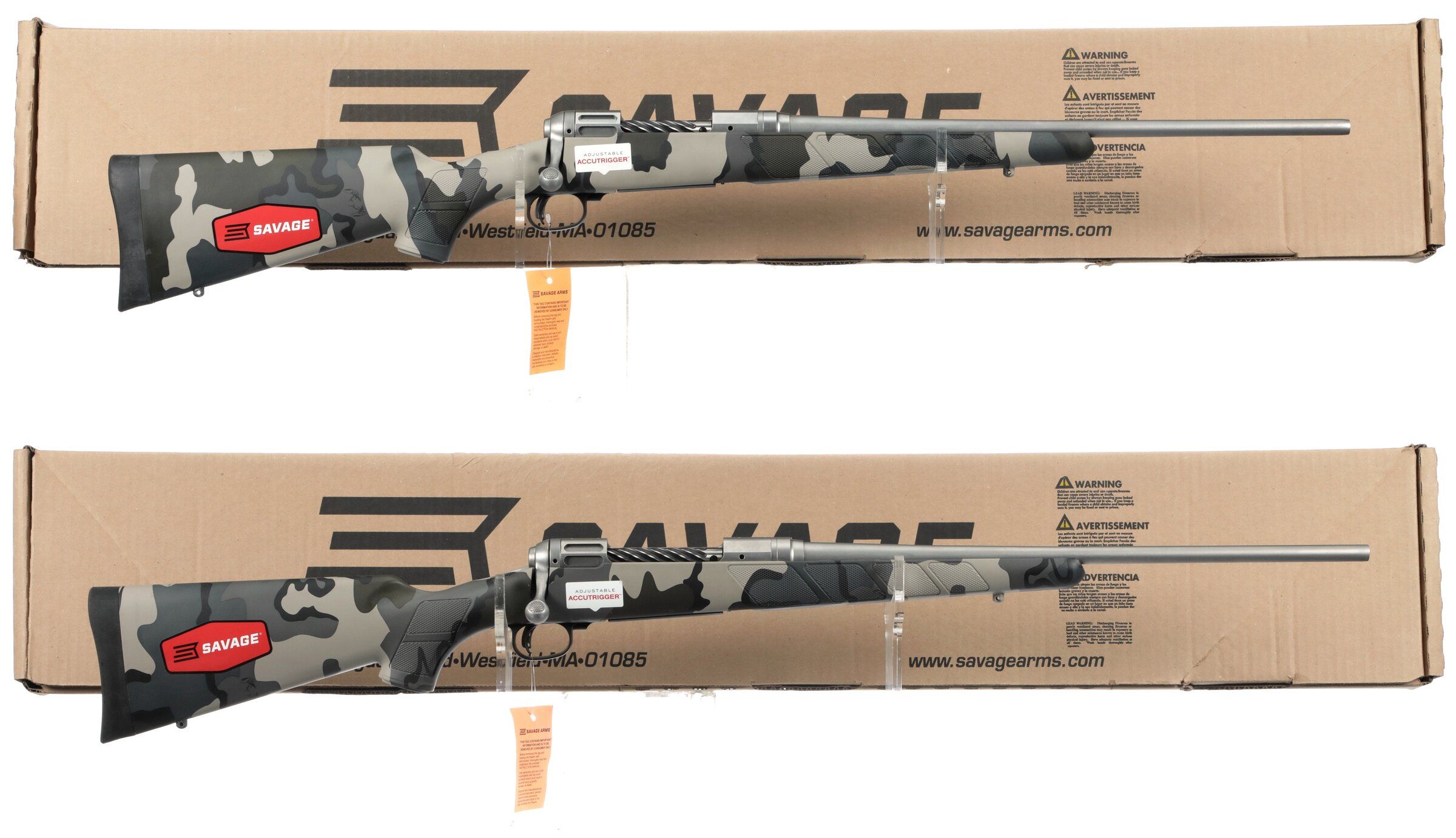 Two Savage Arms Bolt Action Rifles with Boxes | Rock Island Auction